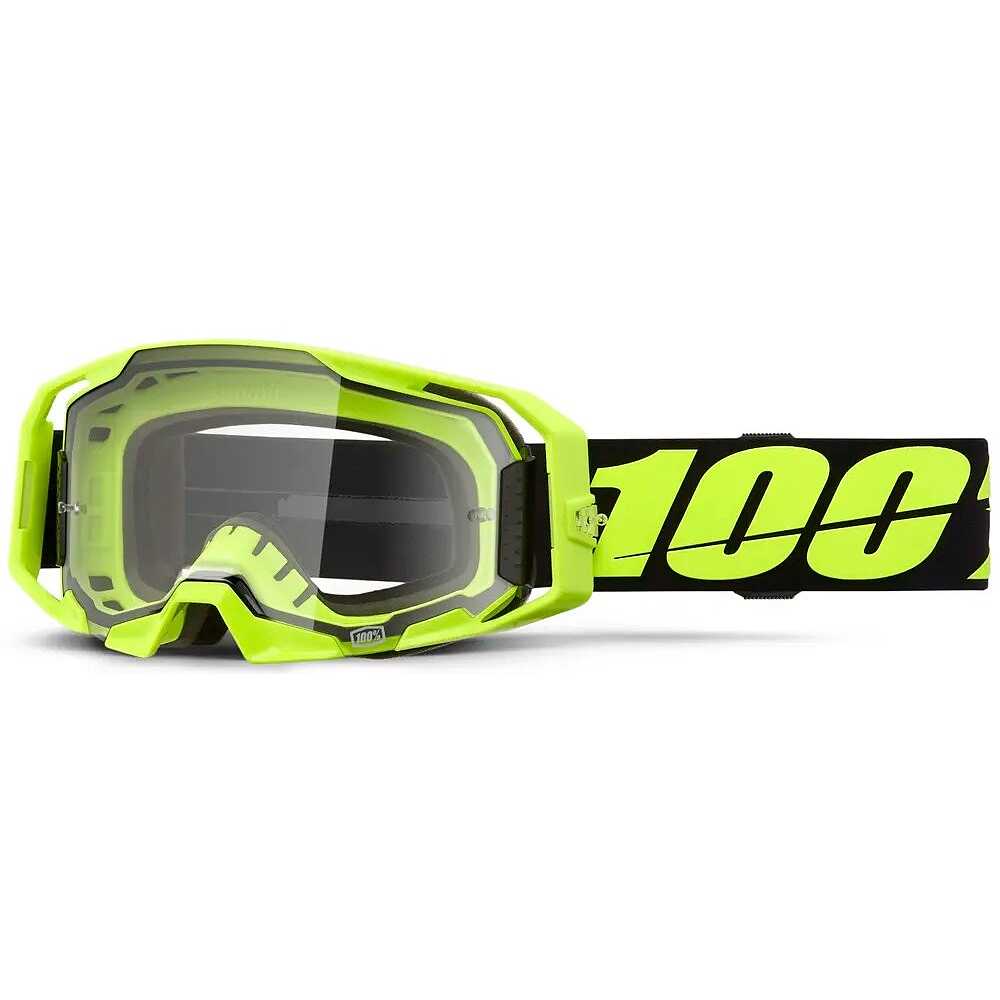 100% ARMATIC NEON Cross Enduro Motorcycle Mask Black Fluorescent Yellow ...