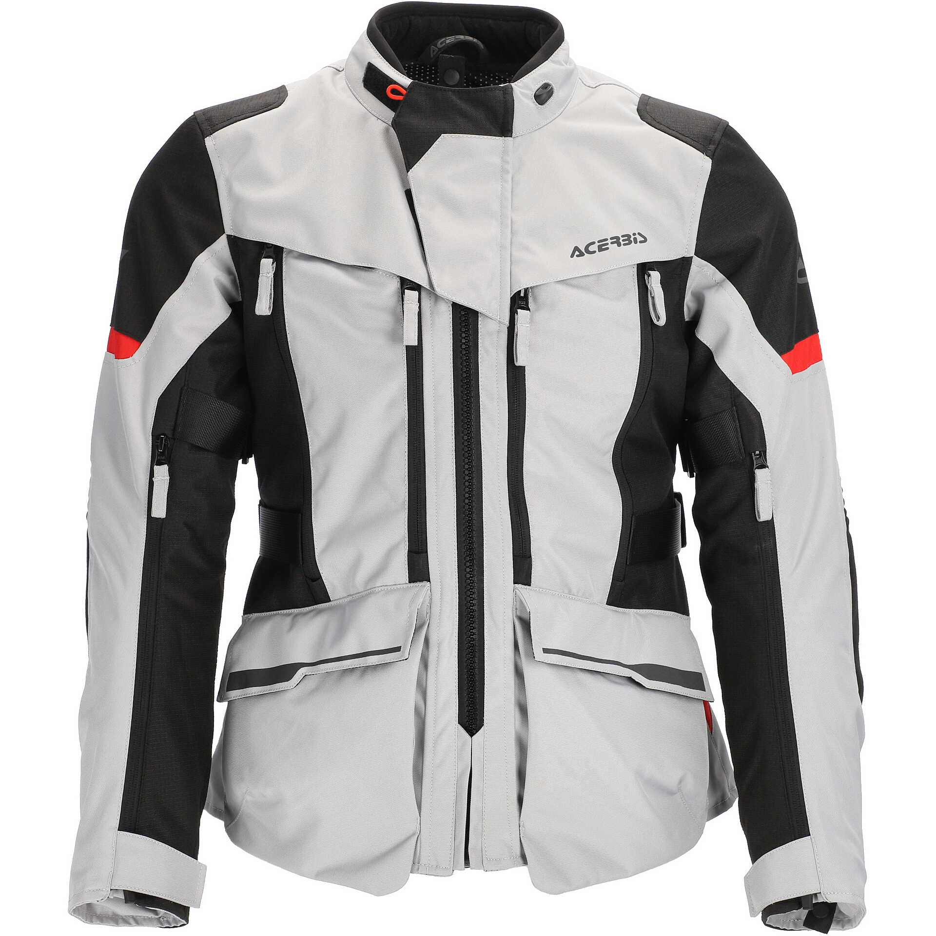 Acerbis CE X-ROVER Women's Motorcycle Jacket Grey/Red For Sale Online ...