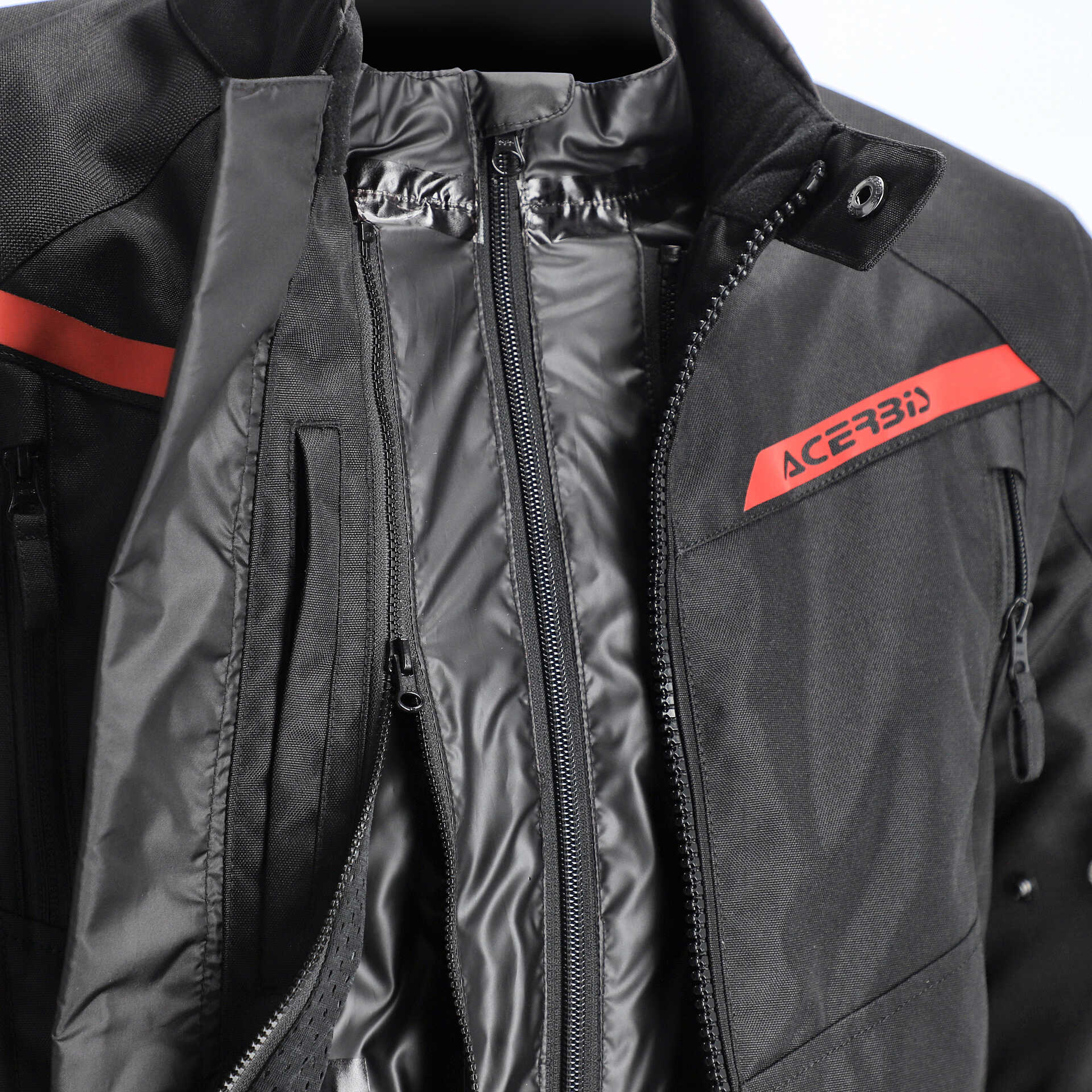 ACERBIS CE X STREET Enduro Technical Motorcycle Jacket Black Red For ...