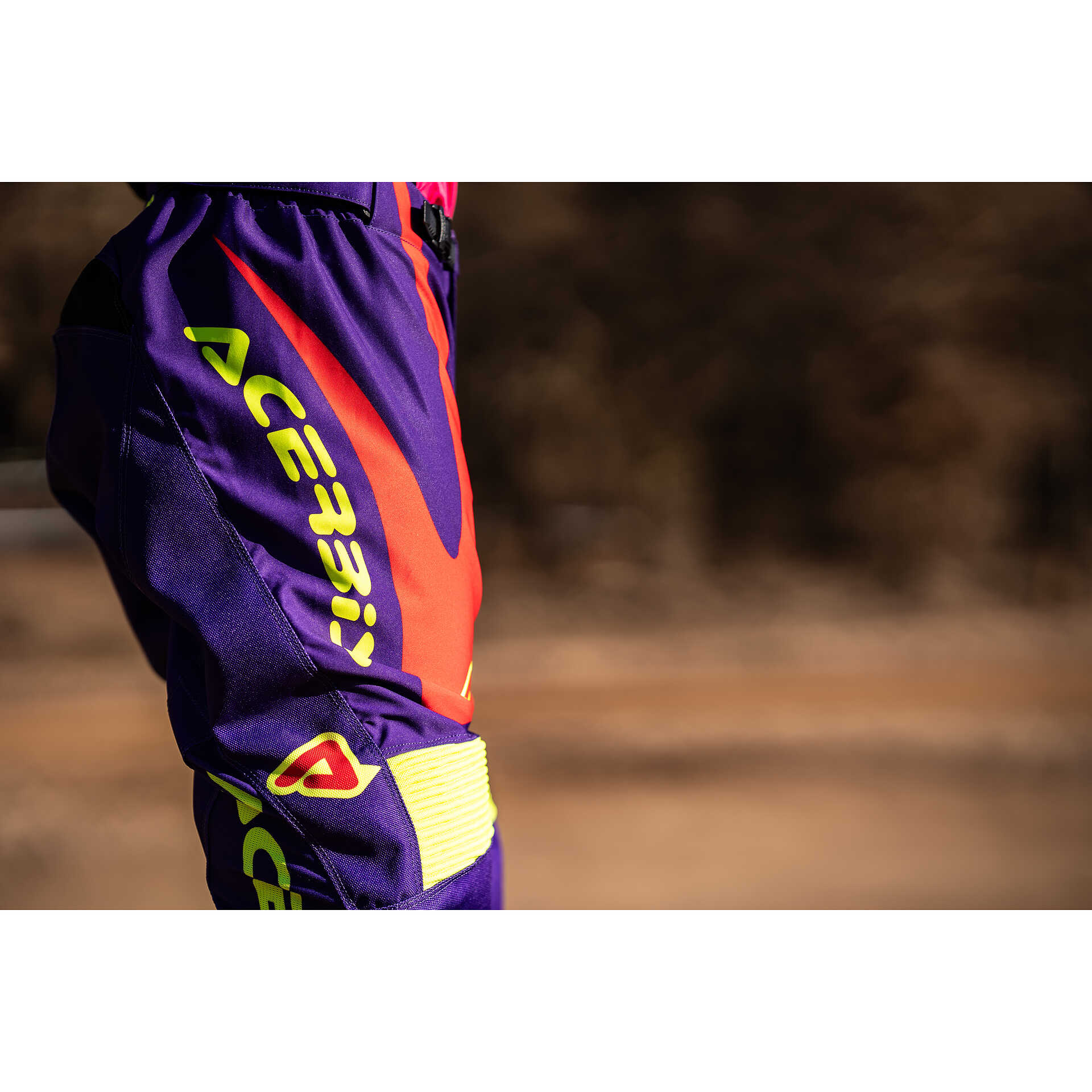 Acerbis MX TRACK ASKAR Purple Red Cross Enduro Motorcycle Pants For ...