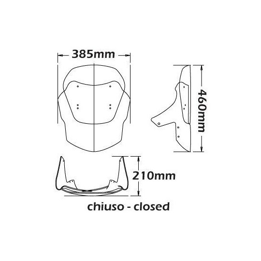 Adjustable Isotta Windshield Smoked Bottom + Clear Lower Upper ...
