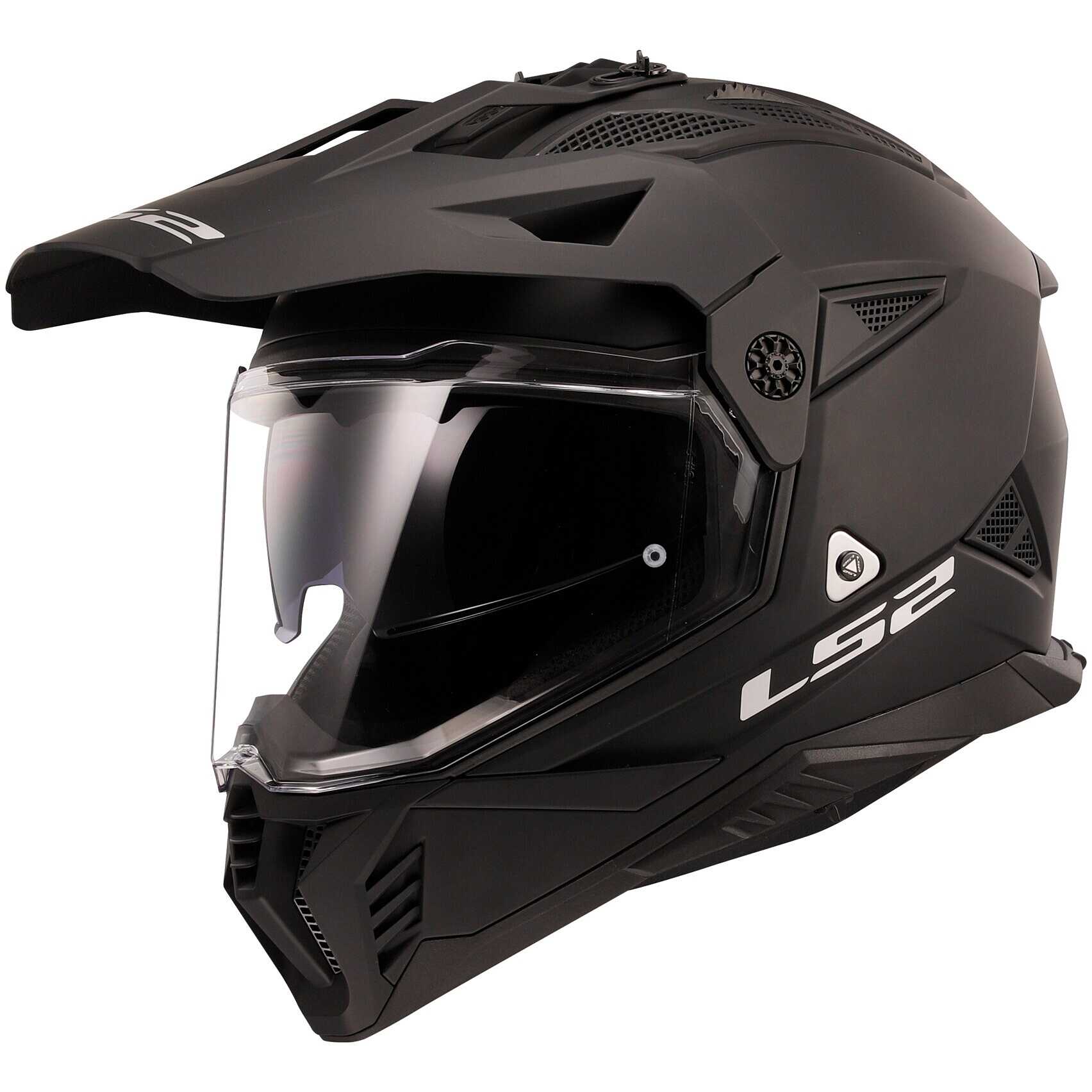 Adventure Motorcycle Helmet Ls2 MX702 PIONEER 2 SOLID Matt Black For Sale Online - Outletmoto.eu