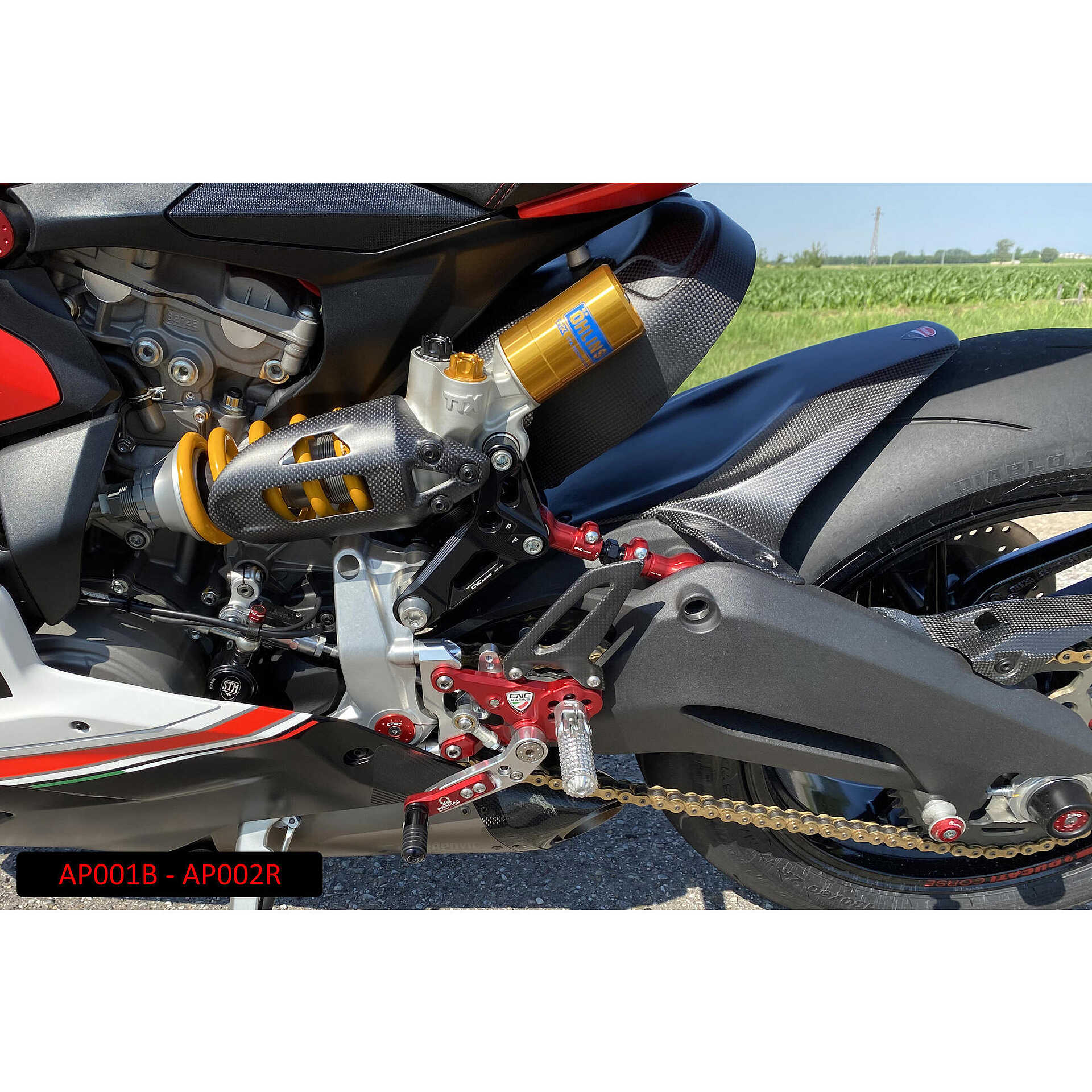 AF002 Ducati Panigale V-Twin CNC Racing Gold Rear Suspension Reaction ...