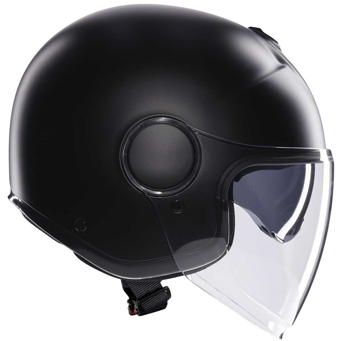 AGV ETERES MONO Jet Motorradhelm Mattschwarz Online-Verkauf - Outletmoto.eu
