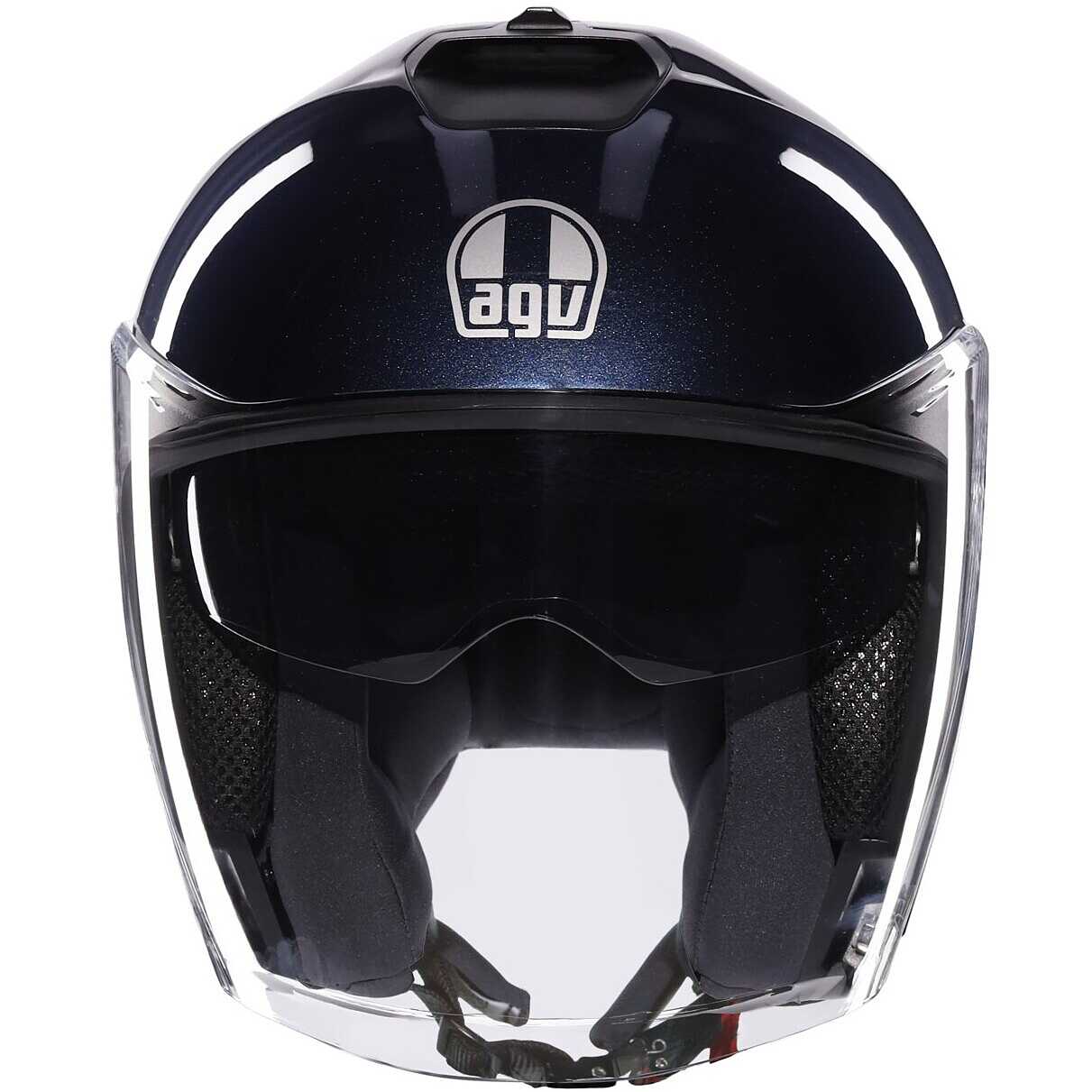AGV IRIDES MONO Jet Motorcycle Helmet Deep Blue For Sale Online ...