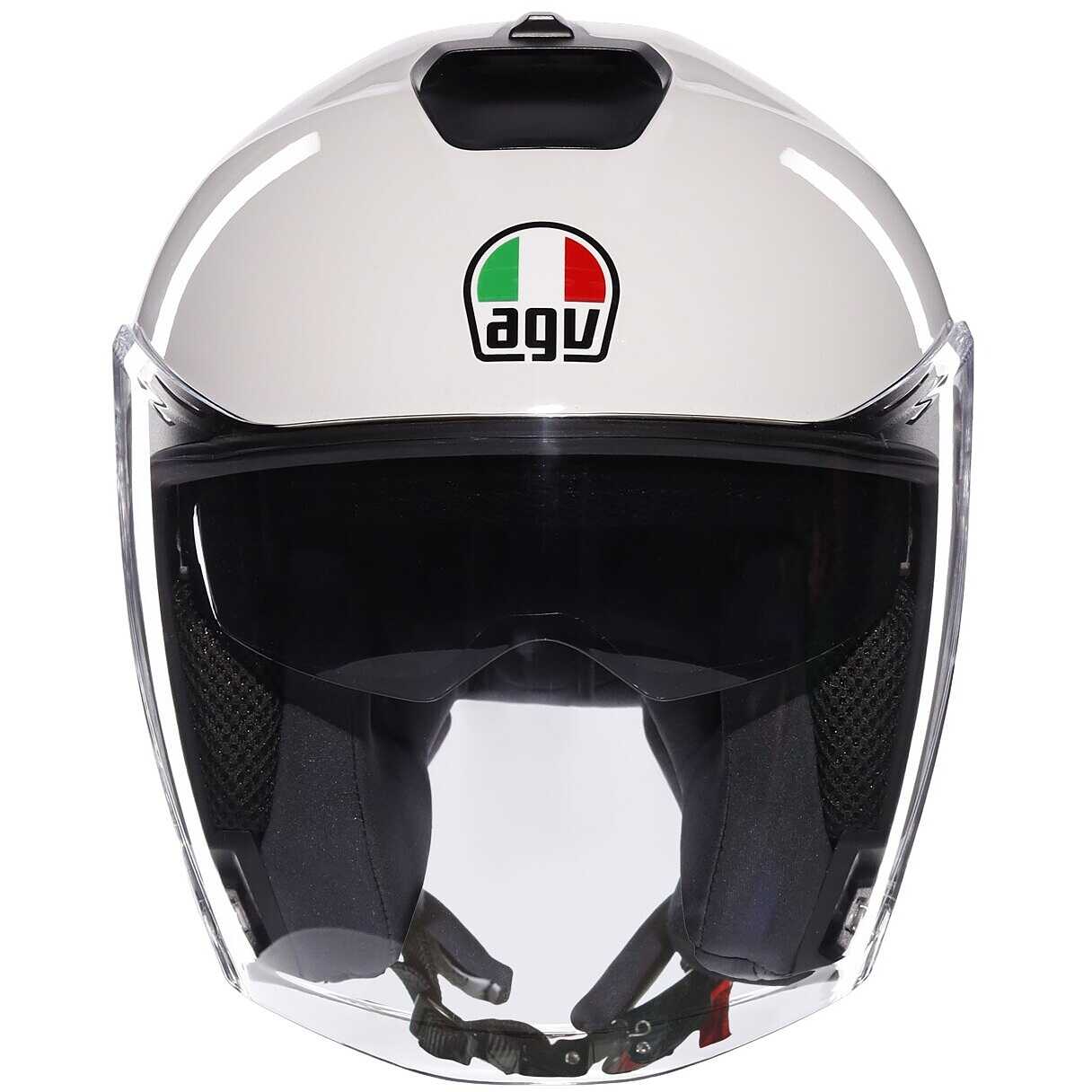 AGV IRIDES MONO Jet Motorcycle Helmet White Materia For Sale Online ...