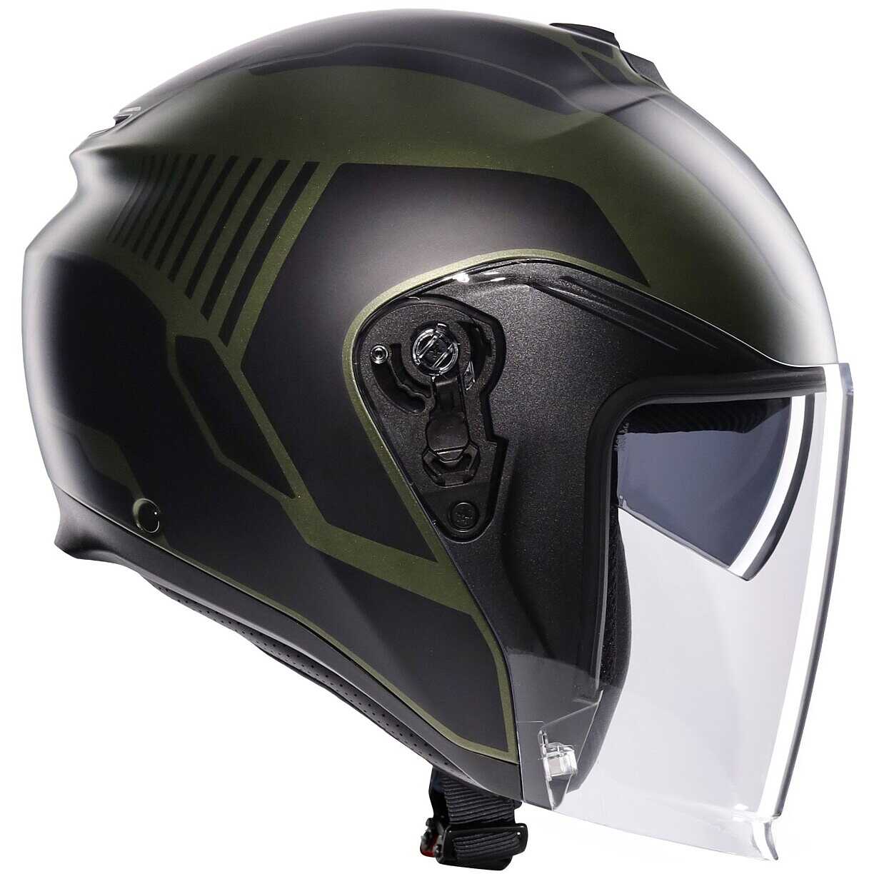 AGV IRIDES SAKAI Jet Motorcycle Helmet Matt Green Black For Sale Online ...