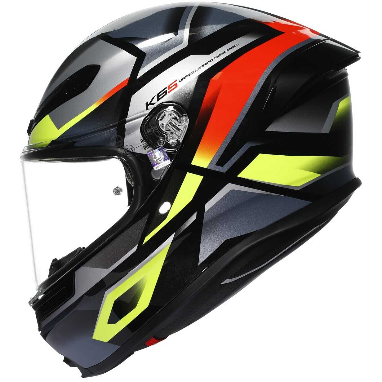 AGV K6 S ERAZER Full Face Touring Fiberglass Motorcycle Helmet Black ...