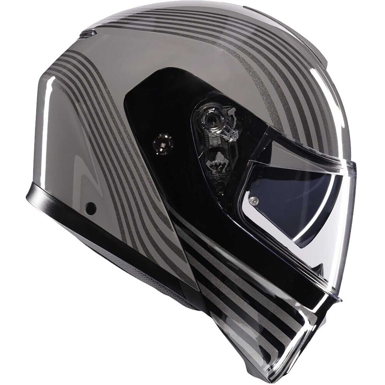 Agv STREETMODULAR ISEO Modular Motorcycle Helmet Grey Black For Sale ...