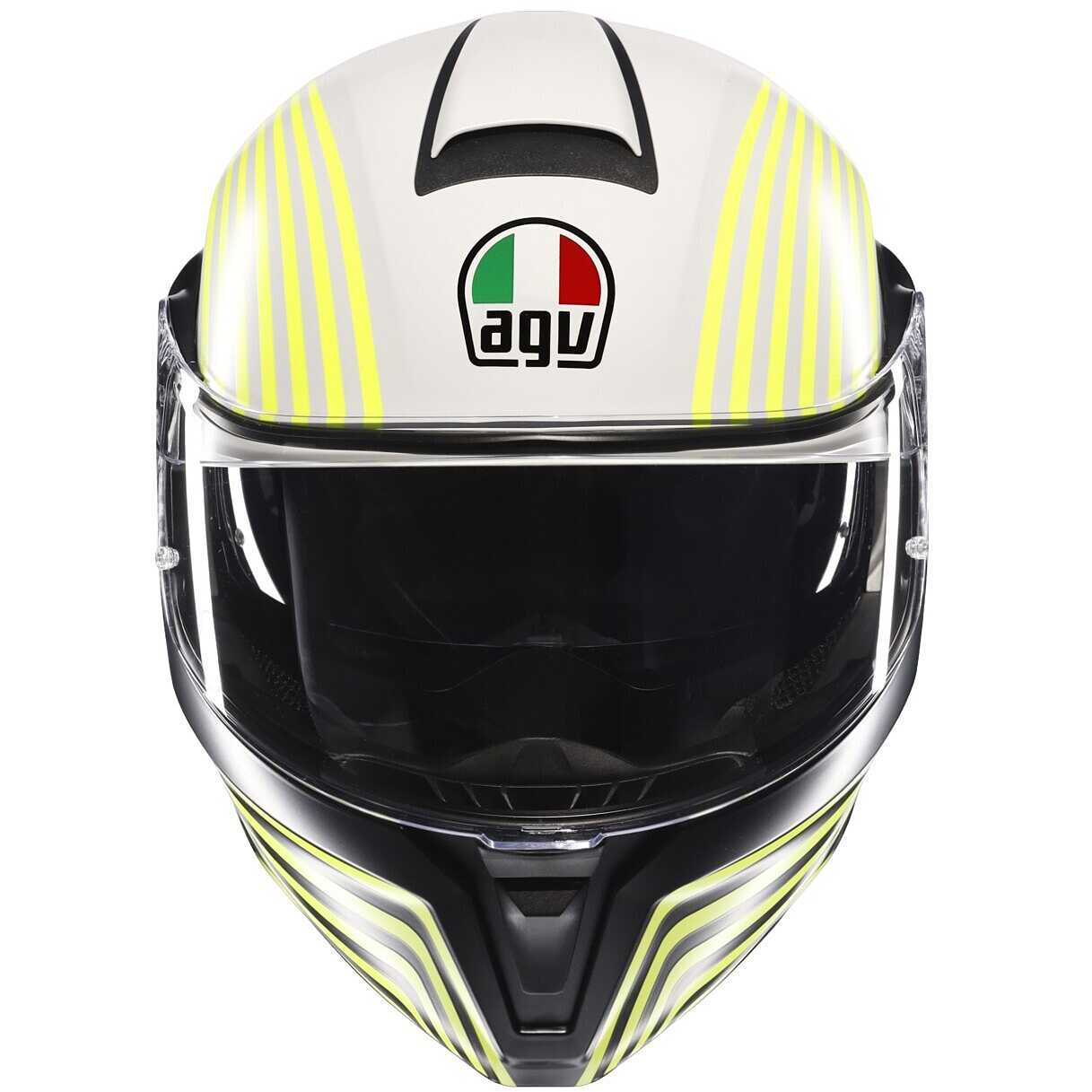 Agv STREETMODULAR ISEO Modular Motorcycle Helmet Matt White Black ...