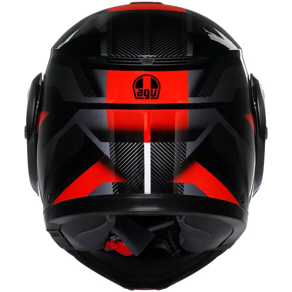 Agv STREETMODULAR LEDRO Modular Motorcycle Helmet P/J Black Red For ...