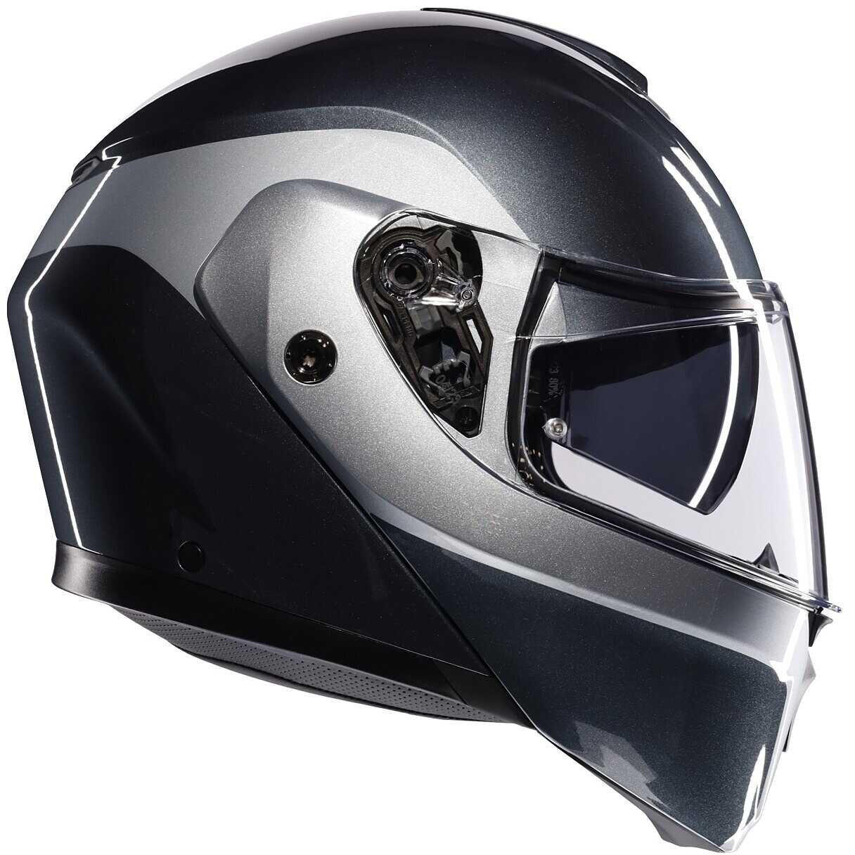 Agv STREETMODULAR LEVICO Modular Motorcycle Helmet Grey Silver For Sale ...