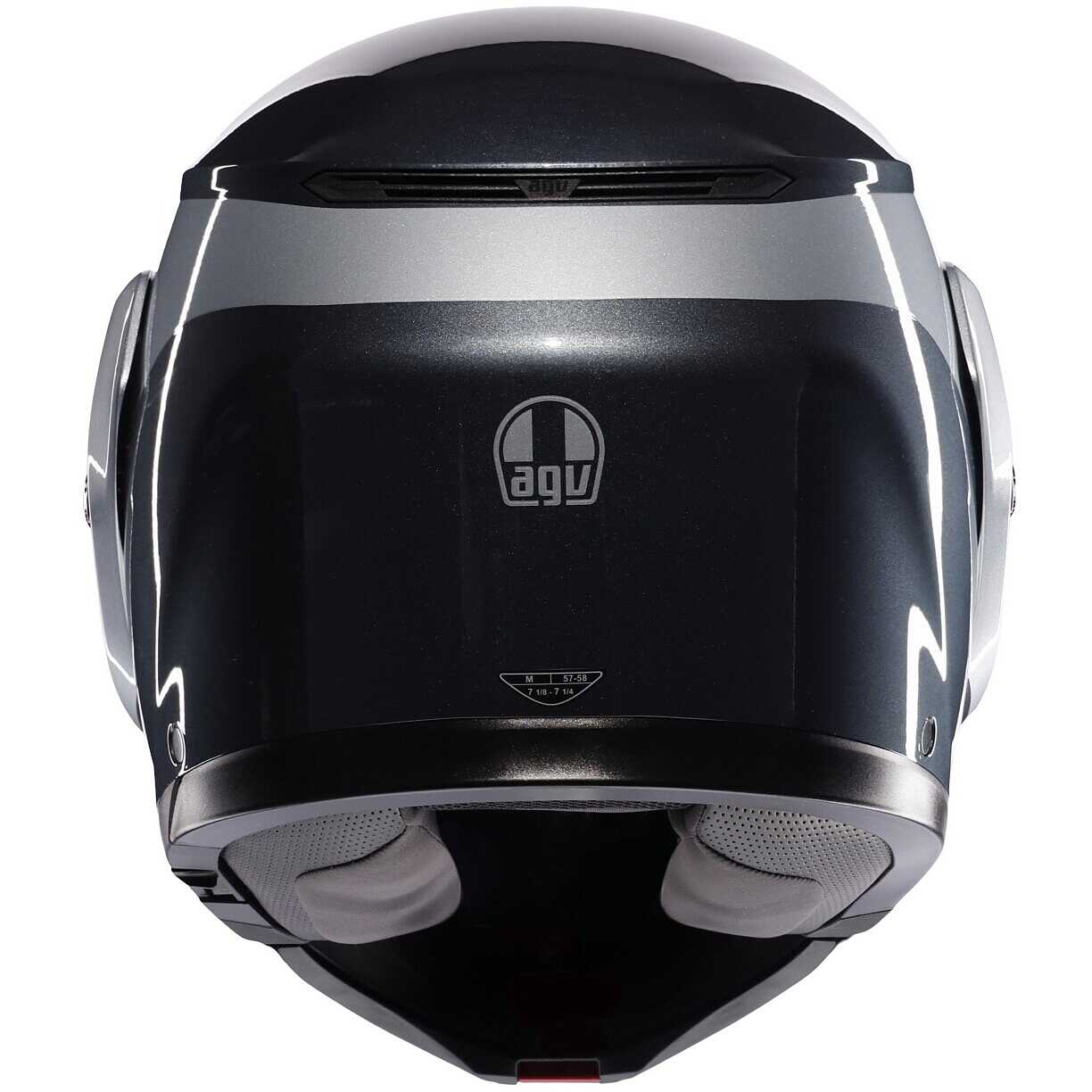 Agv STREETMODULAR LEVICO Modular Motorcycle Helmet Grey Silver For Sale ...
