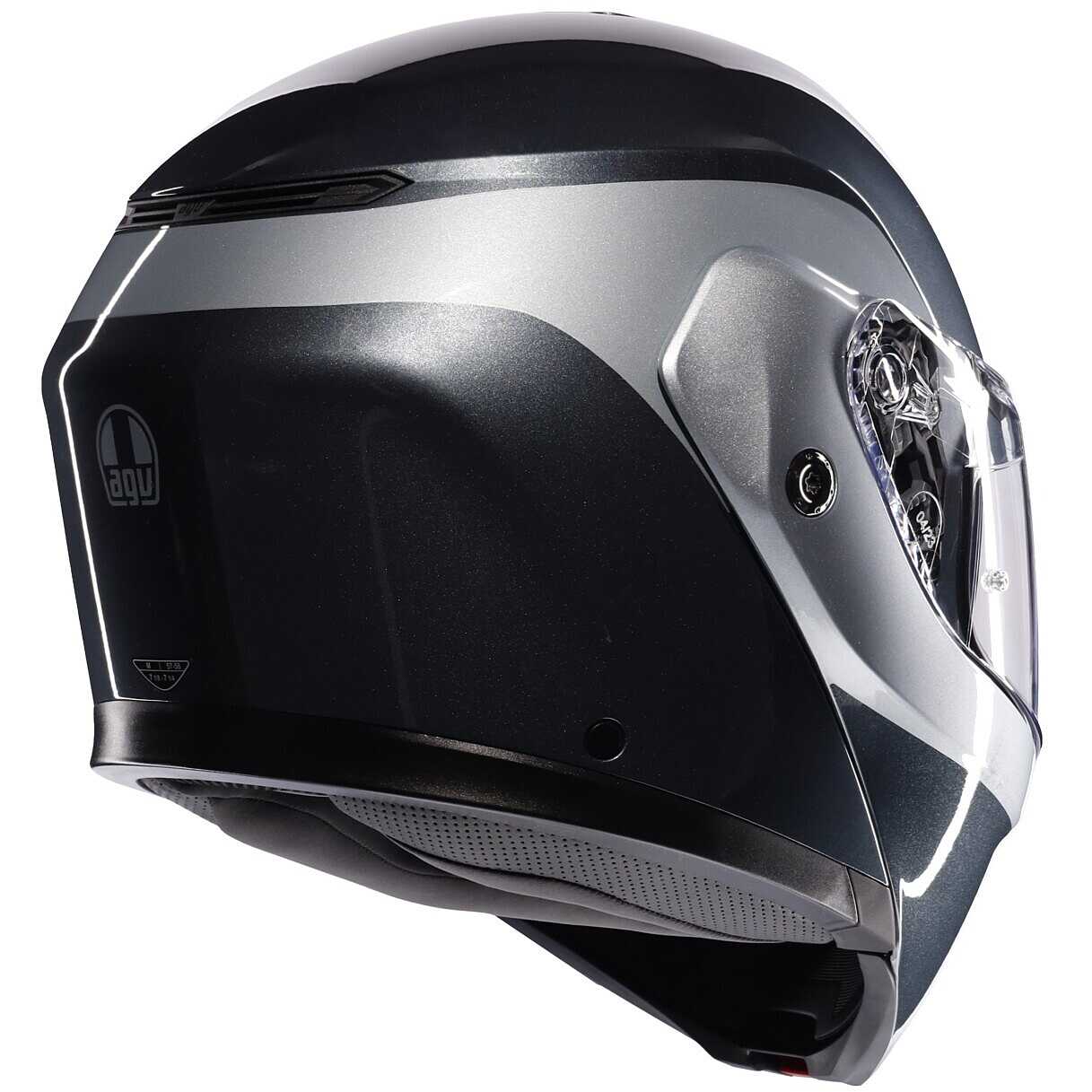 Agv STREETMODULAR LEVICO Modular Motorcycle Helmet Grey Silver For Sale ...