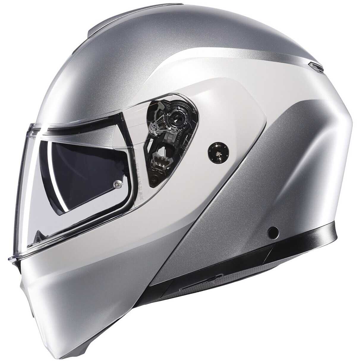 Agv STREETMODULAR LEVICO Modular Motorcycle Helmet Light Grey Matt For ...