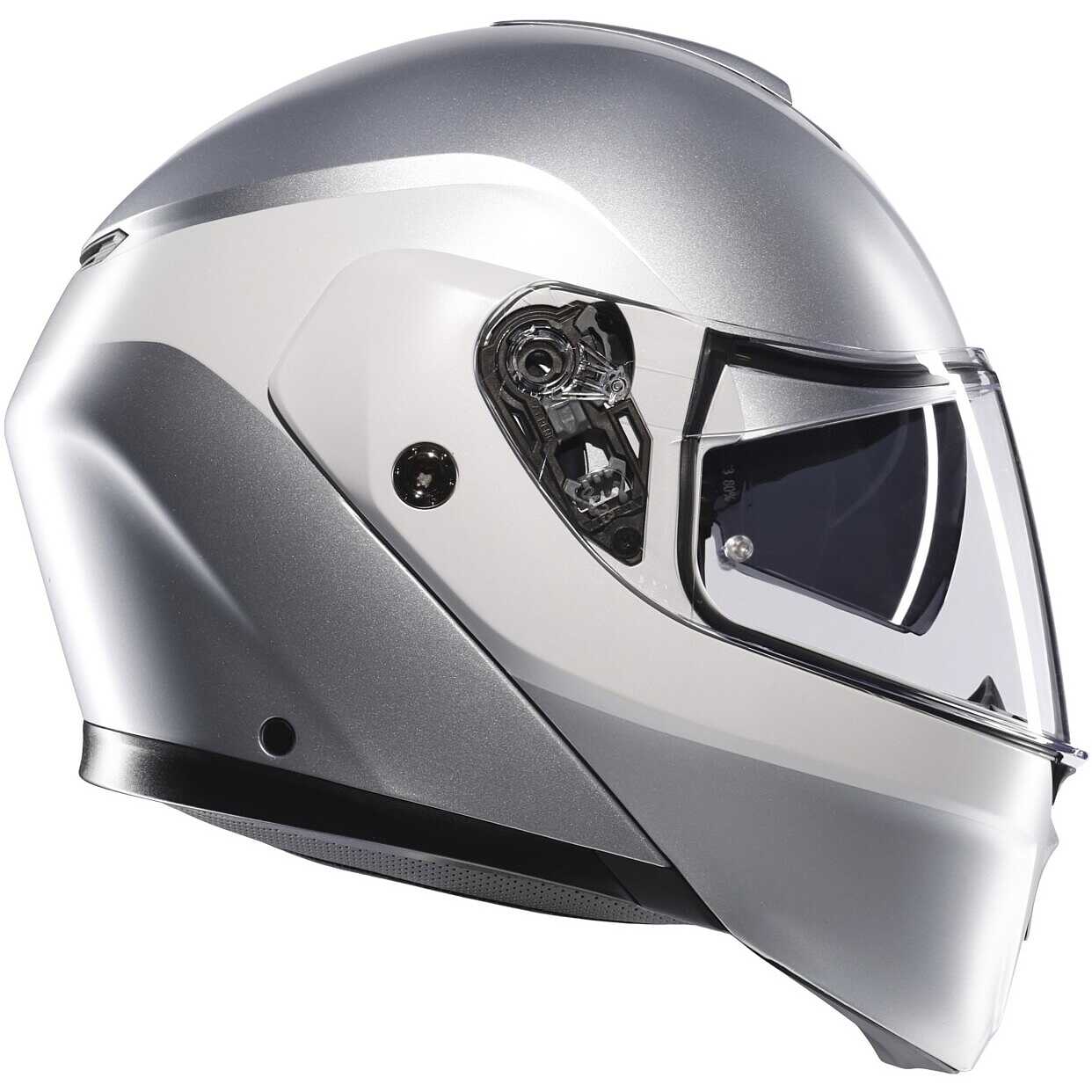 Agv STREETMODULAR LEVICO Modular Motorcycle Helmet Light Grey Matt For ...