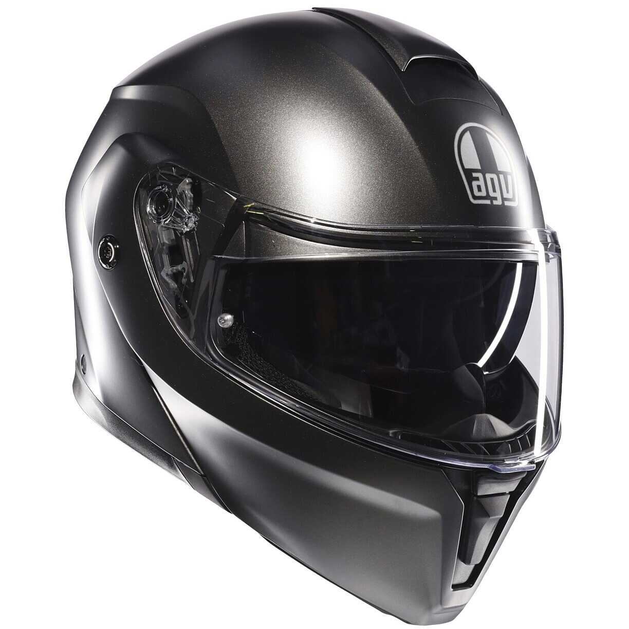 Agv STREETMODULAR Mono Modular Motorcycle Helmet Matt Asphalt Grey For ...
