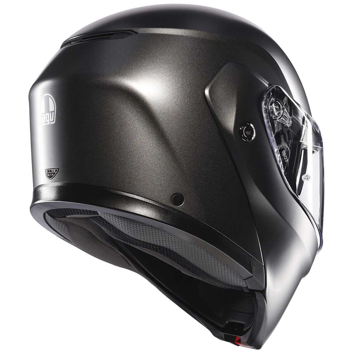 Agv STREETMODULAR Mono Modular Motorcycle Helmet Matt Asphalt Grey For ...