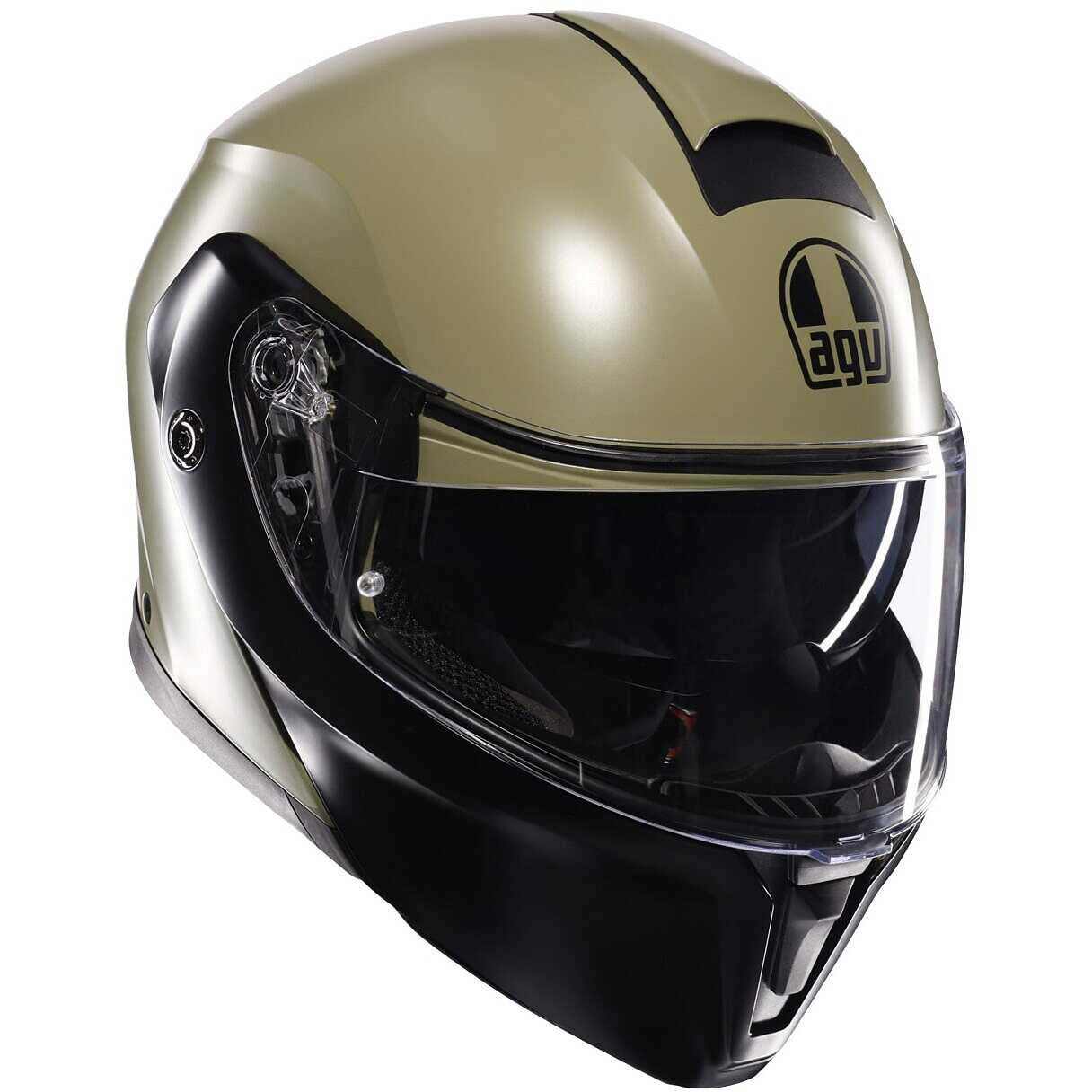 Agv STREETMODULAR Mono Modular Motorcycle Helmet Matt Pastel Green ...