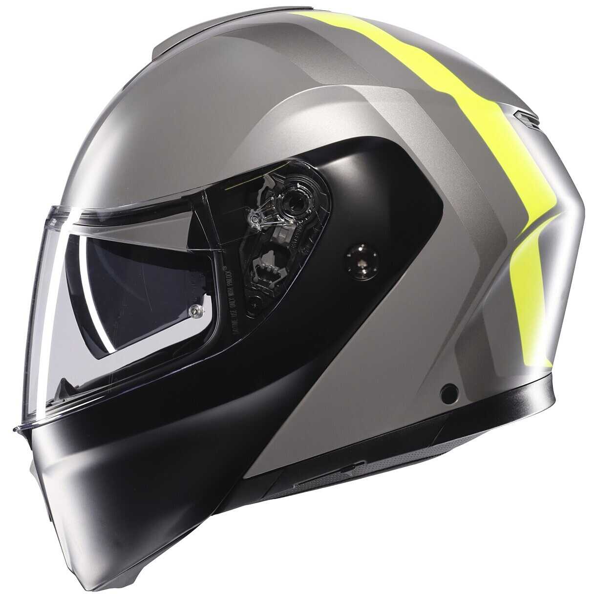 Agv STREETMODULAR RESIA Modular Motorcycle Helmet Matt Grey Black ...