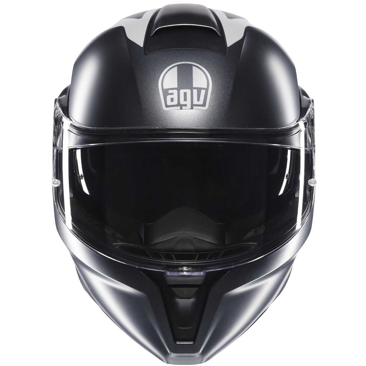 Agv STREETMODULAR RESIA Modular Motorcycle Helmet Matt Grey Silver Red ...
