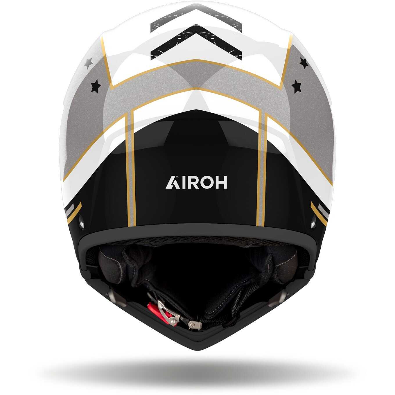 Airoh J110 COMMAND Jet Motorcycle Helmet Gold Glitter For Sale Online ...
