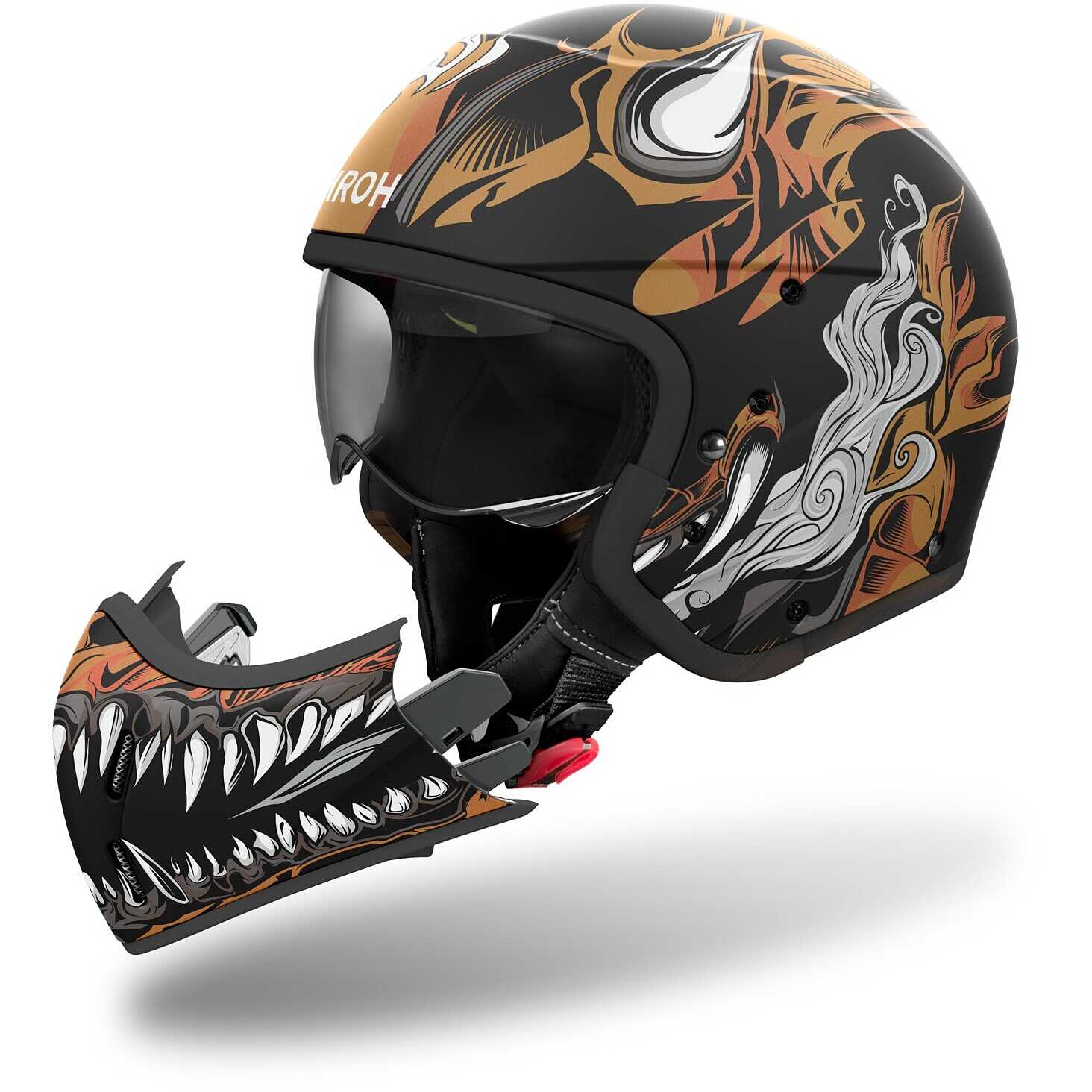 Airoh J110 ONI Matt Jet Motorcycle Helmet For Sale Online - Outletmoto.eu