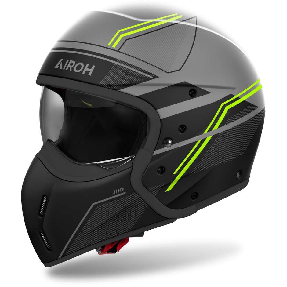 Airoh J110 SLIM Jet Motorcycle Helmet Matt Yellow For Sale Online - Outletmoto.eu