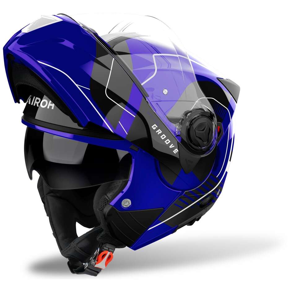 Airoh SPECKTRE GROOVE P/J Modular Motorcycle Helmet Glossy Blue For ...
