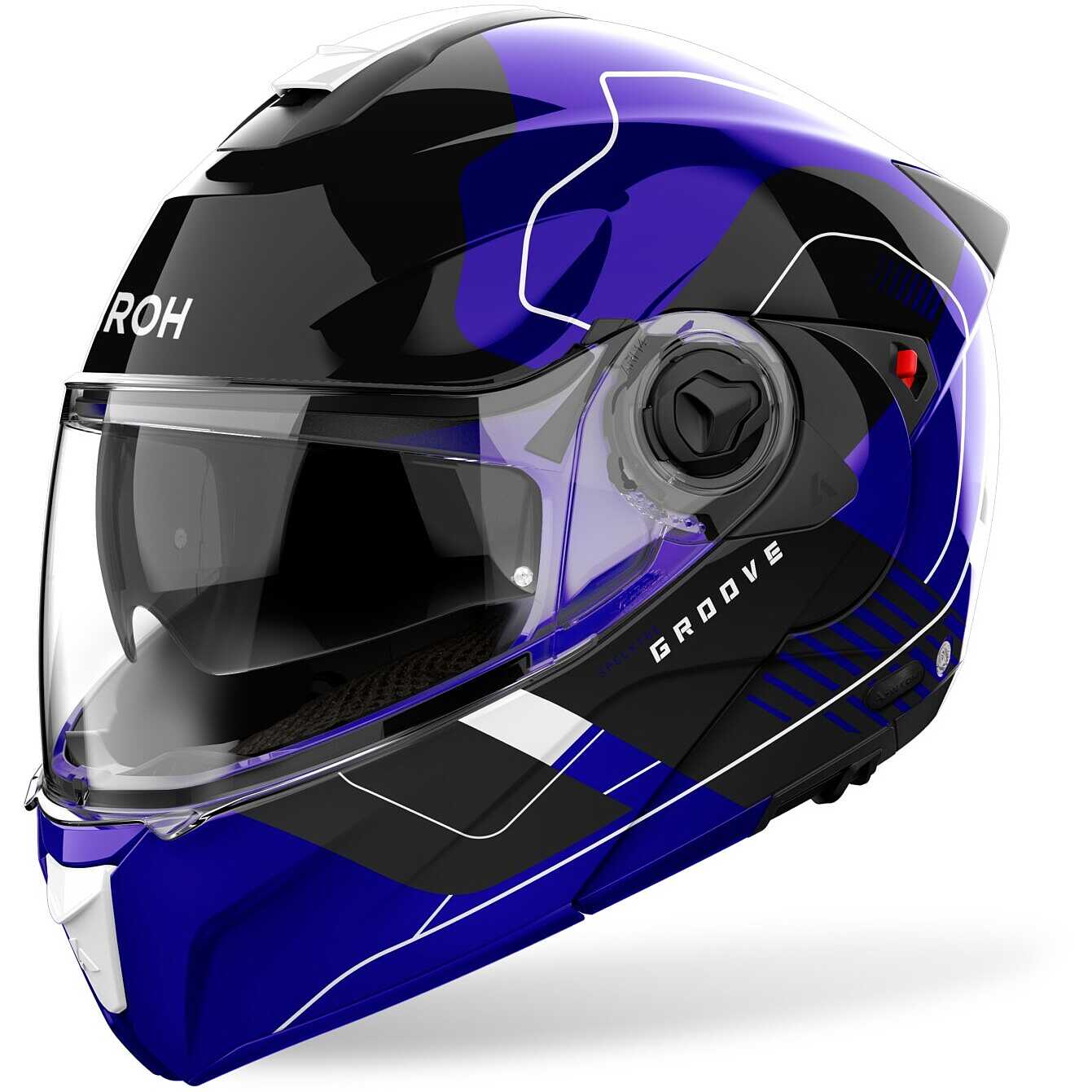 Airoh SPECKTRE GROOVE P/J Modular Motorcycle Helmet Glossy Blue For ...