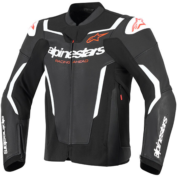 Alpinestars GP Force V2 Leather Motorcycle Jacket Black White For Sale ...