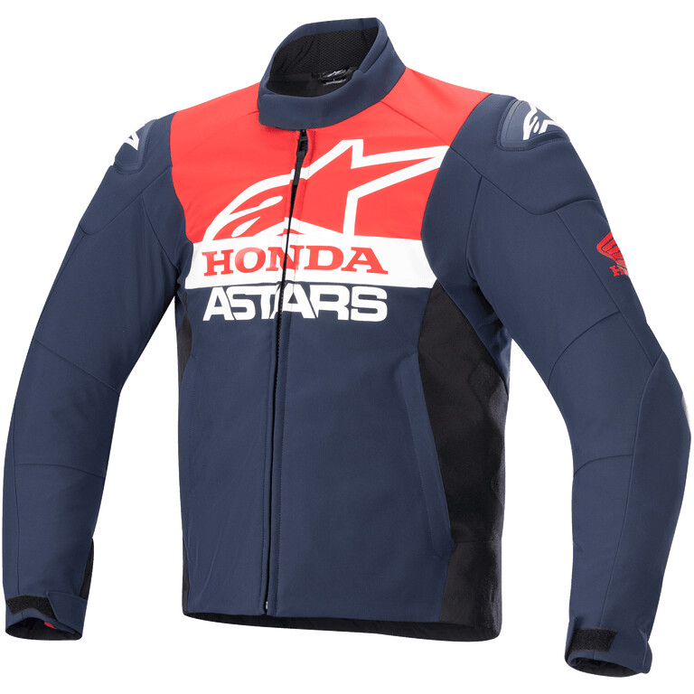Alpinestars HONDA SMX WP SOFTSHELL Motorcycle Jacket Night Navy Black ...