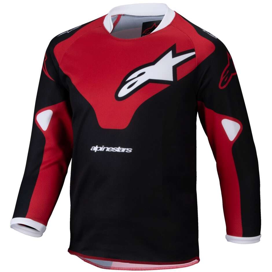 Alpinestars KIDS RACER VEIL Motocross Enduro Jersey Black Bright Red ...