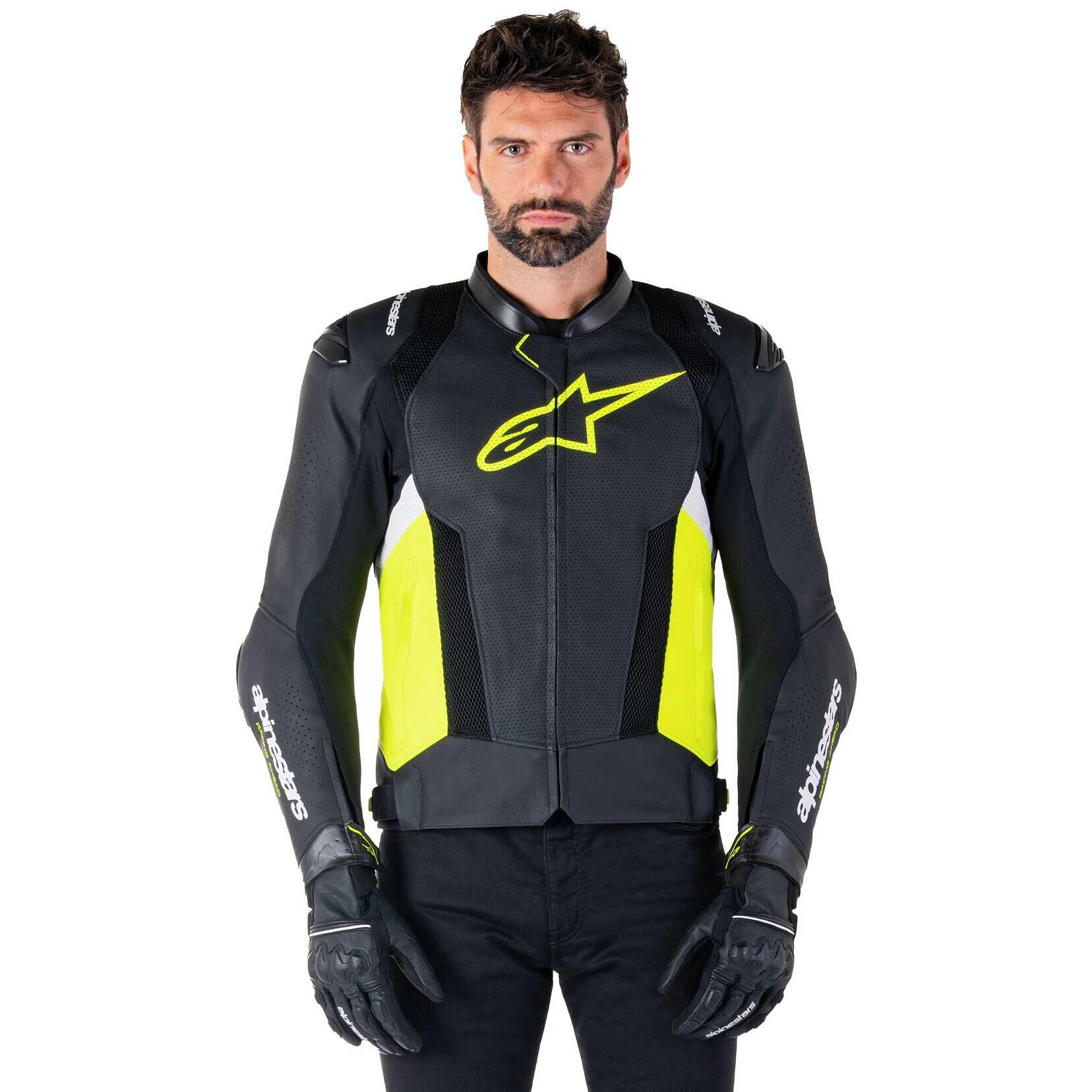 Alpinestars MISSILE V3 AIRFLOW Leather Motorcycle Jacket Black ...