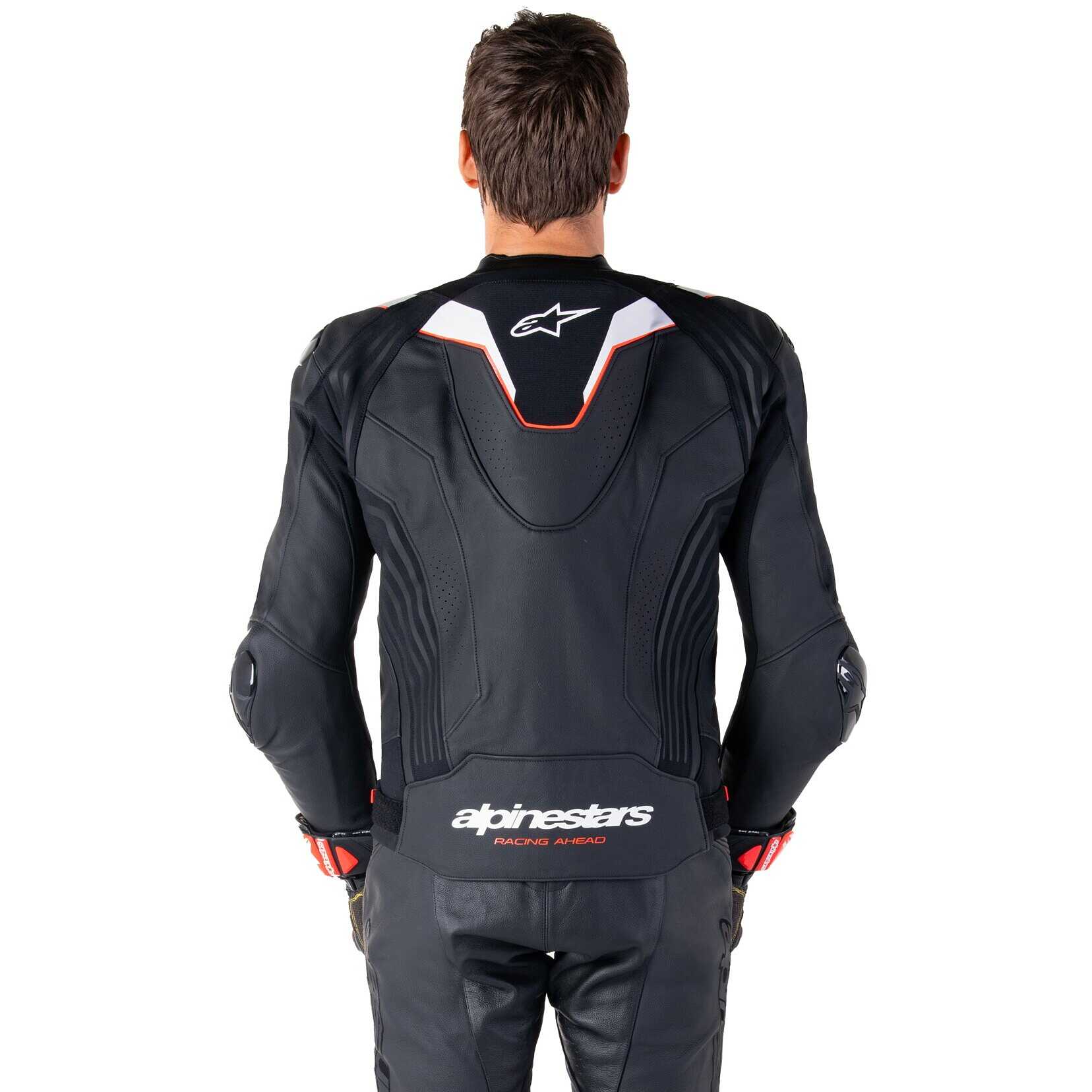 Alpinestars MISSILE V3 IGNITION Leather Motorcycle Jacket Black White ...