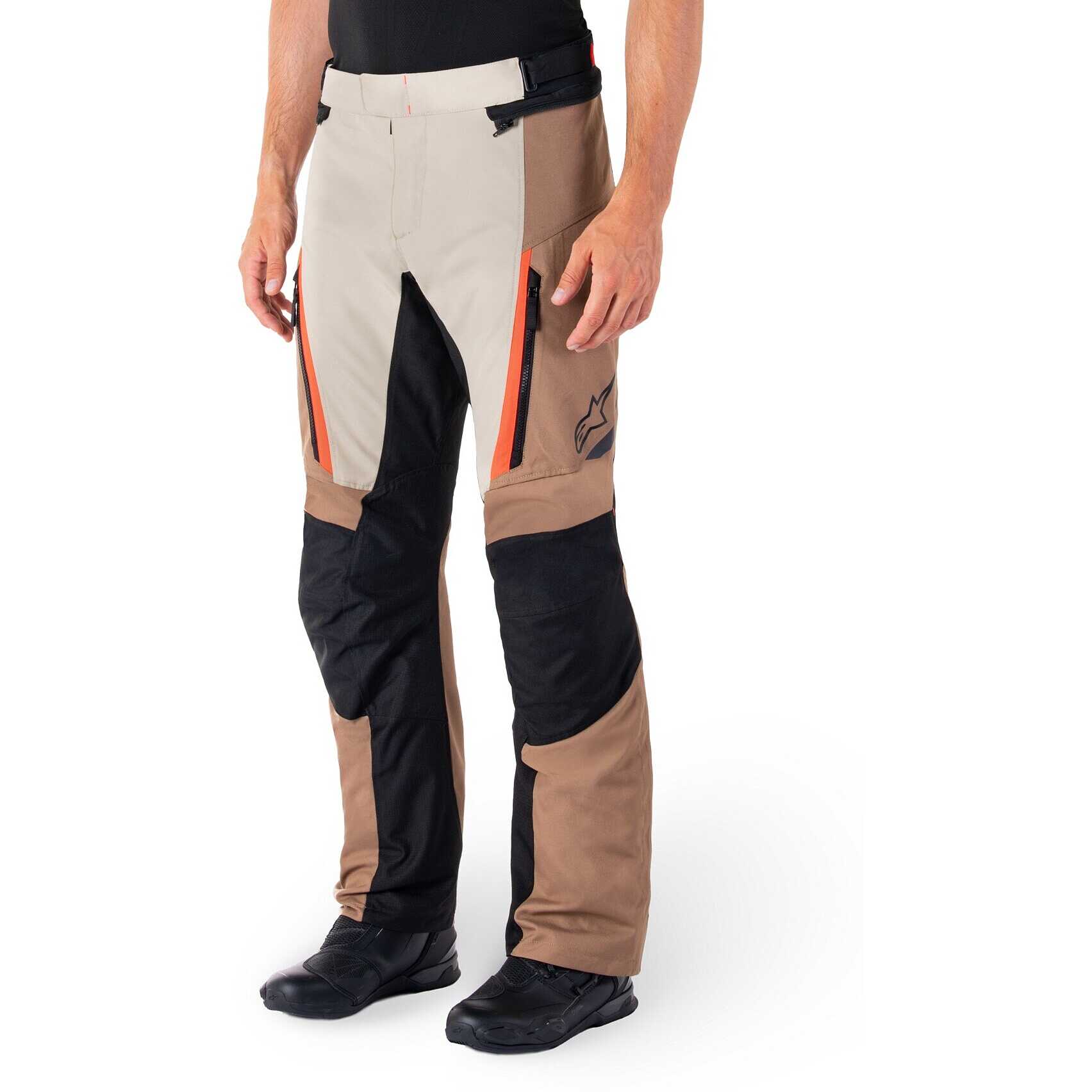 Alpinestars ST-1 WATERPROOF Fabric Motorcycle Pants Dark Khaki Sand ...