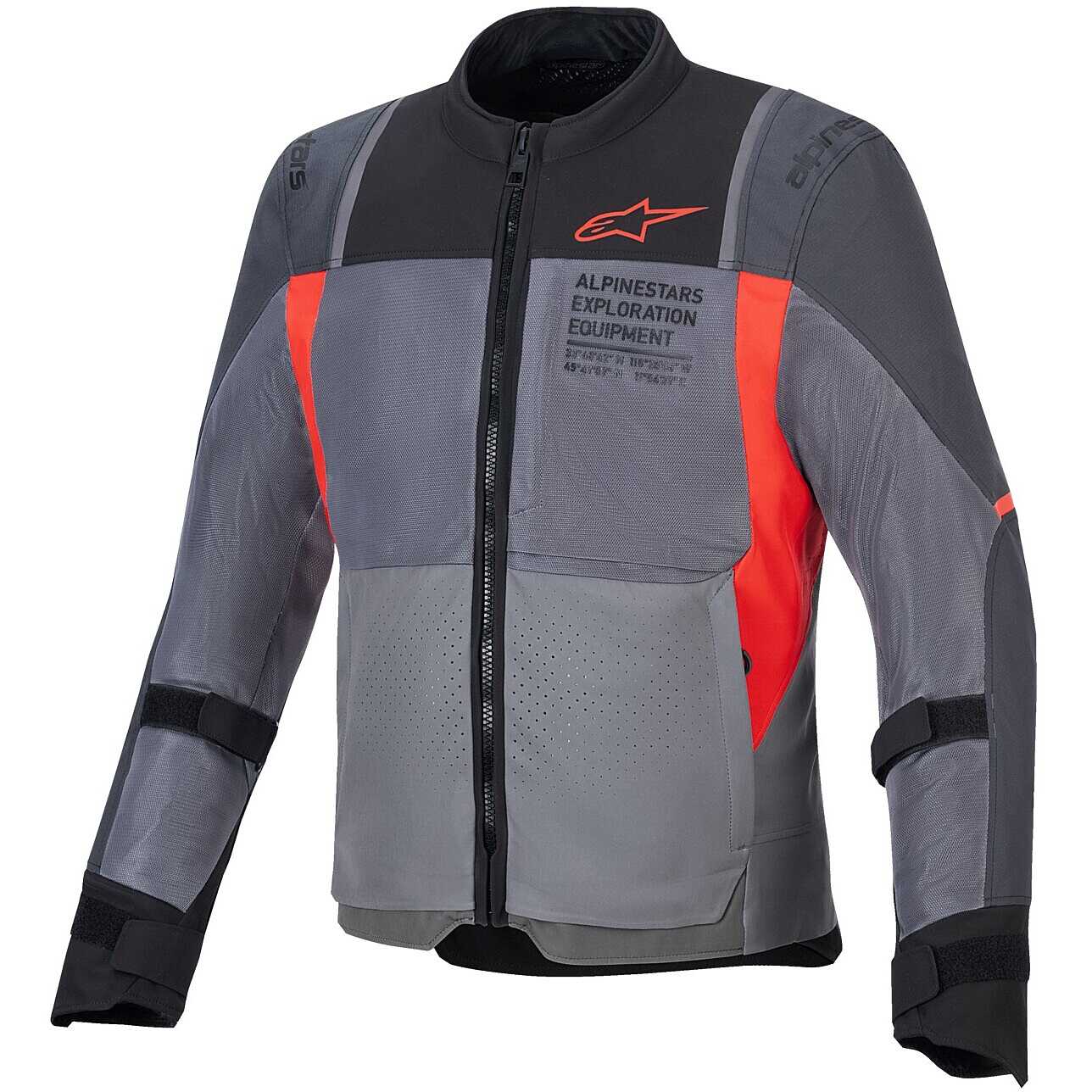 Alpinestars ST-2 AIR Summer Motorcycle Jacket Dark Grey Bright Grey Red ...