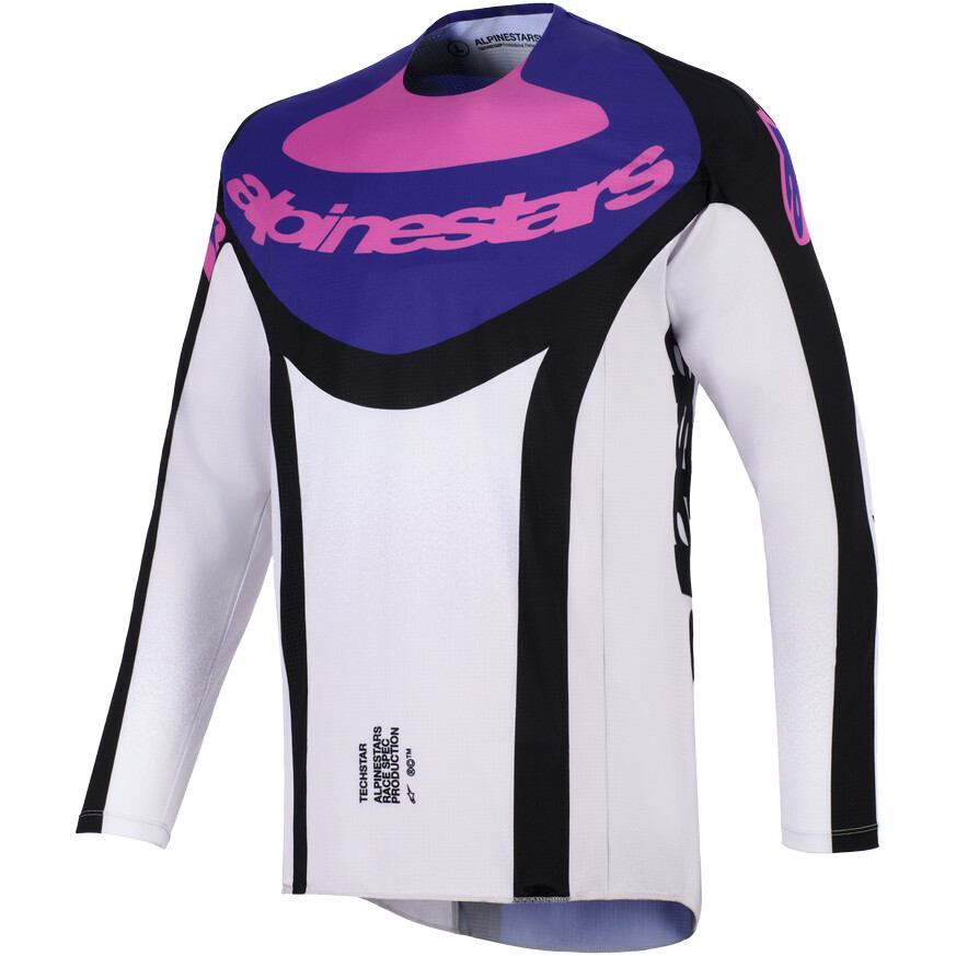 Alpinestars TECHSTAR KNIF Motocross Enduro Jersey Black Light Grey ...