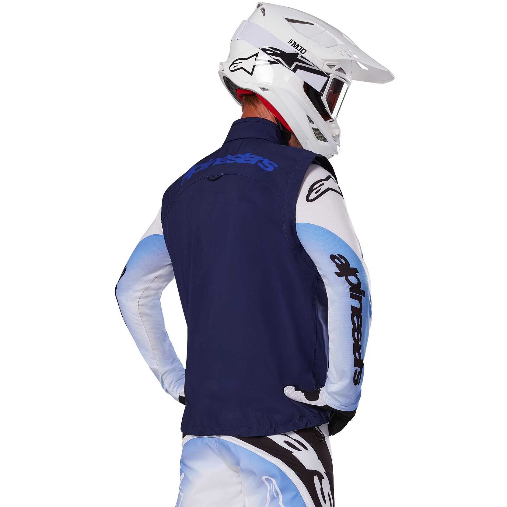 Alpinestars TECHSTAR SOFTSHELL VEST Gilet Moto Cross Enduro Bleu Marine ...