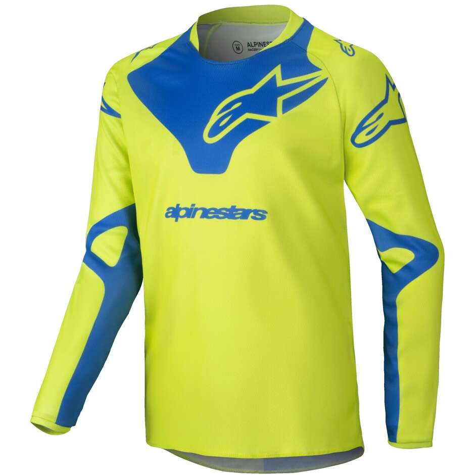 Alpinestars YOUTH RACER VEIL Kids Motocross Enduro Jersey Yellow Fluo ...
