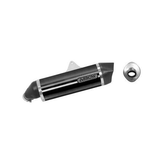 Arrow Maxi Race-Tech Dark Aluminum Exhaust with Carby End Cap for ...