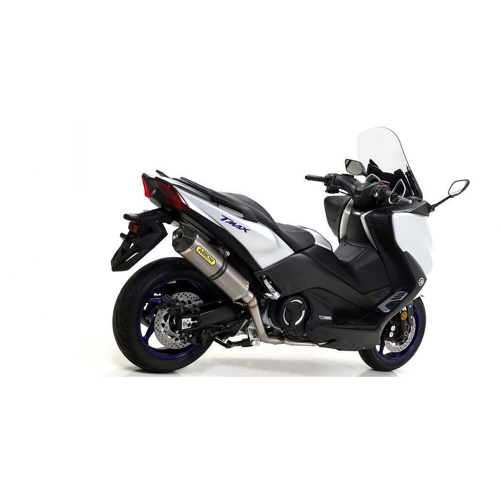 Arrow Race-Tech Titanium Silencer with Carby End Cap for Yamaha TMAX ...