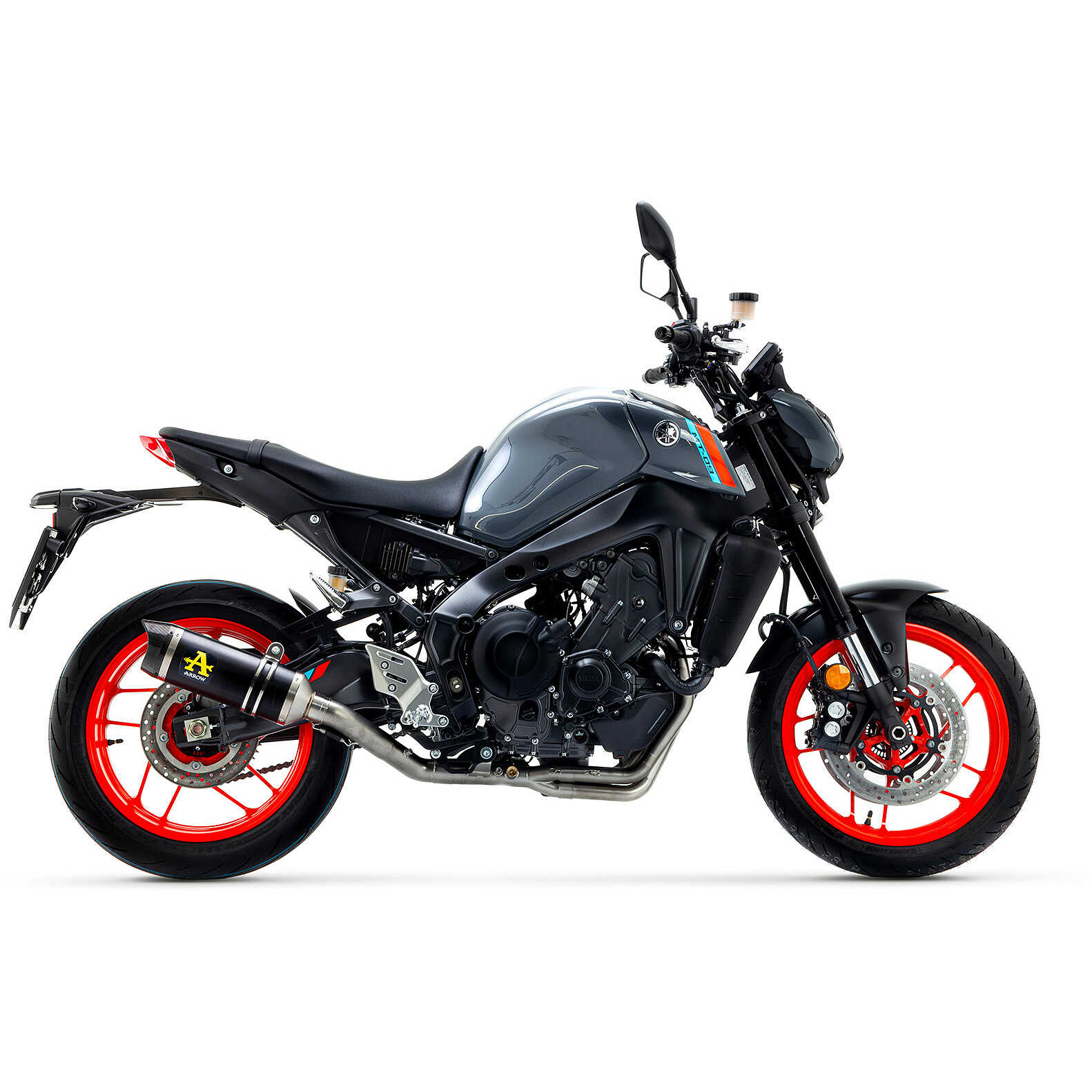 Arrow Thunder Dark Aluminum Exhaust with Carby End Cap for Yamaha MT-09 (21-23) For Sale Online ...