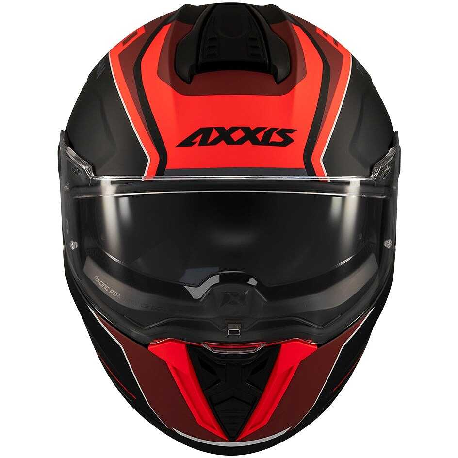 Axxis FF122SV Hawk Evo SV Dark Titan B5 Black Red Full Face Motorcycle ...