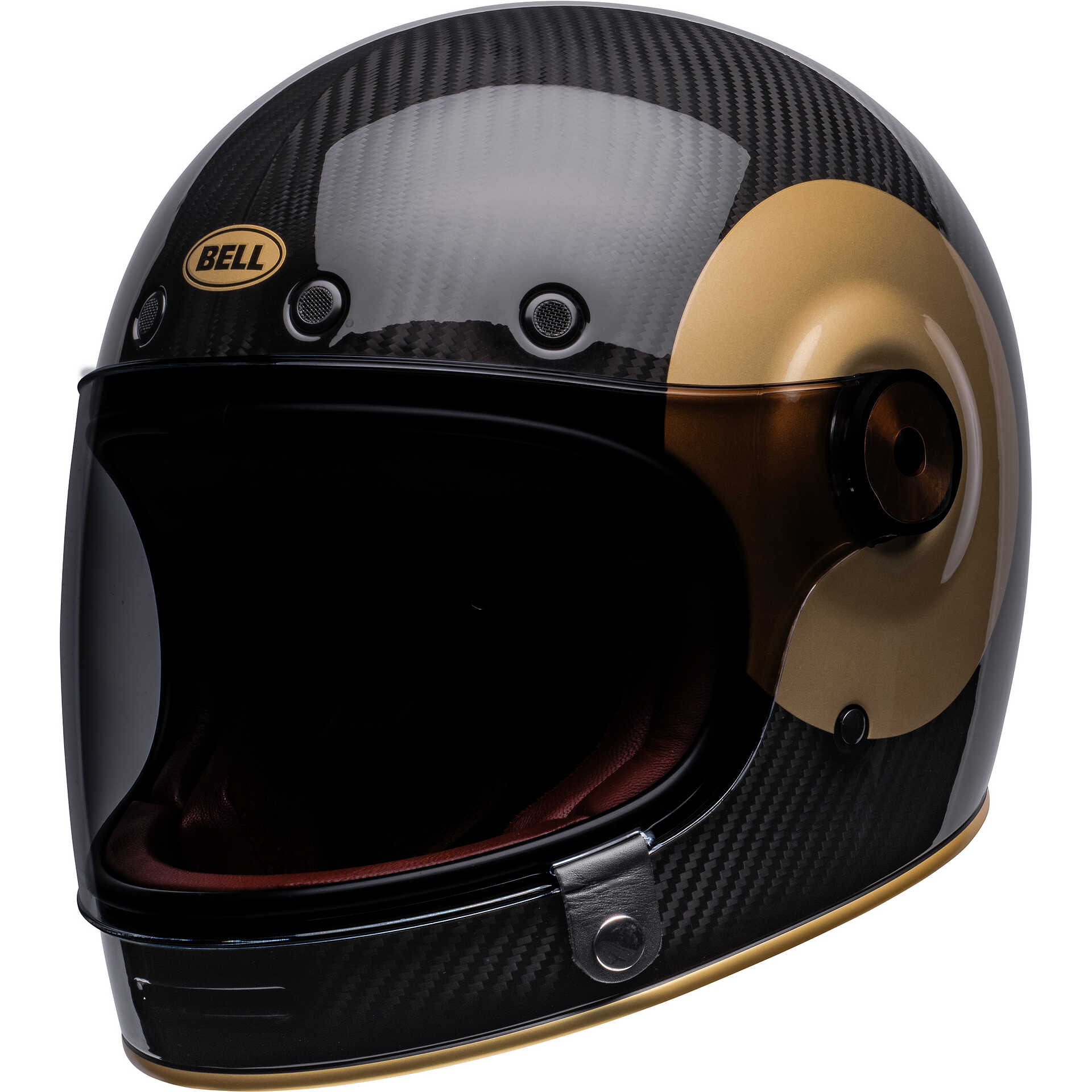 Bell BULLIT CARBON TT Custom Integral Motorcycle Helmet Black Gold For ...