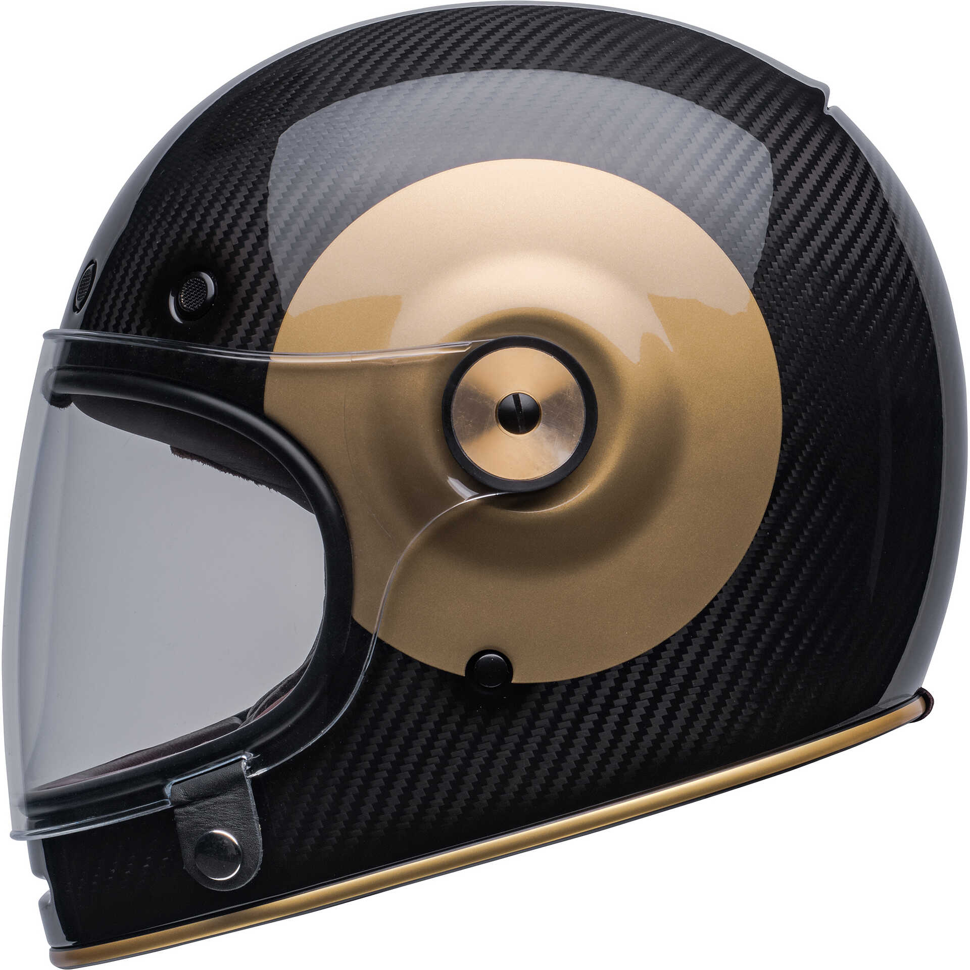 Bell BULLIT CARBON TT Custom Integral Motorcycle Helmet Black Gold For ...