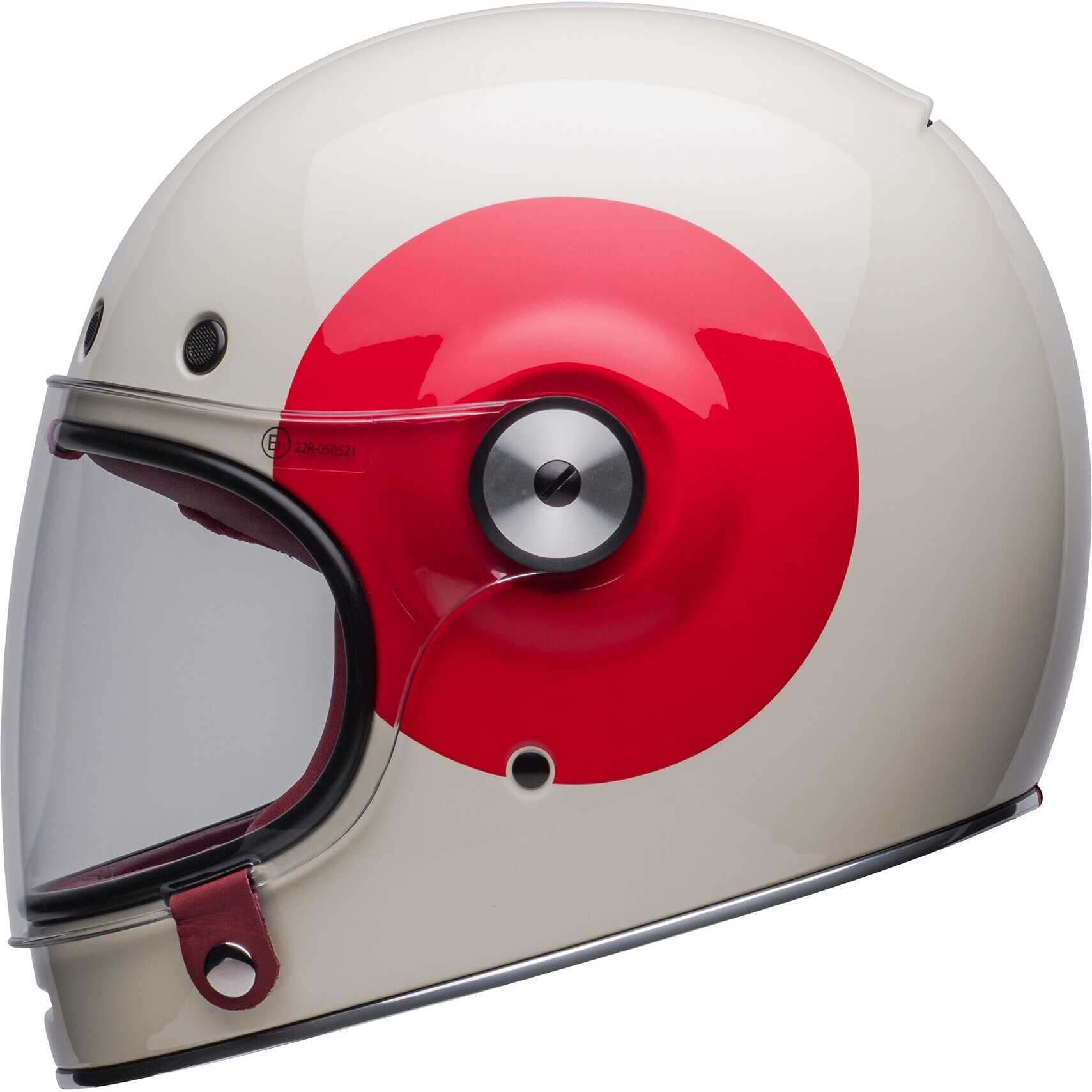 Bell BULLIT TT VINTAGE Custom Integral Motorcycle Helmet Glossy White ...
