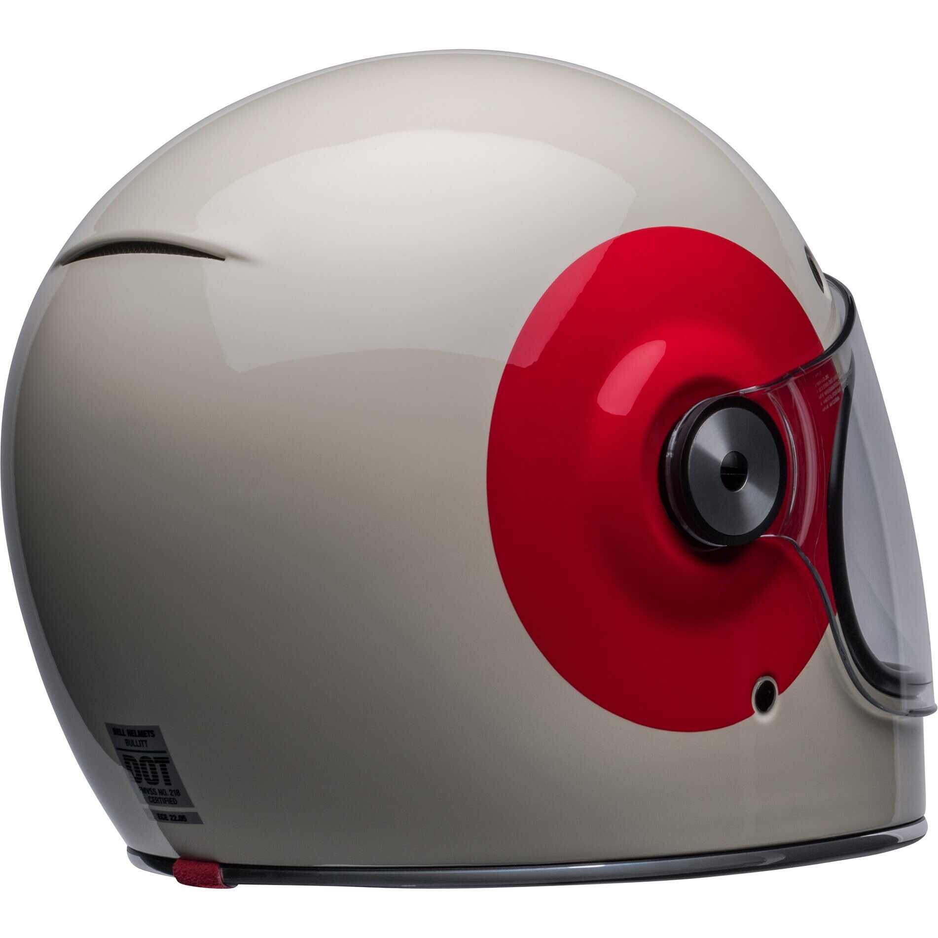 Bell BULLIT TT VINTAGE Custom Integral Motorcycle Helmet Glossy White ...