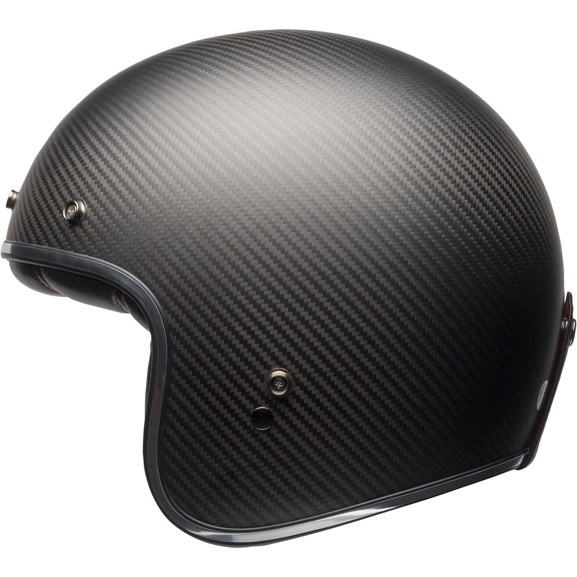 Bell CUSTOM 500 CARBON Jet Cafe Racer Motorcycle Helmet Matt Black For ...