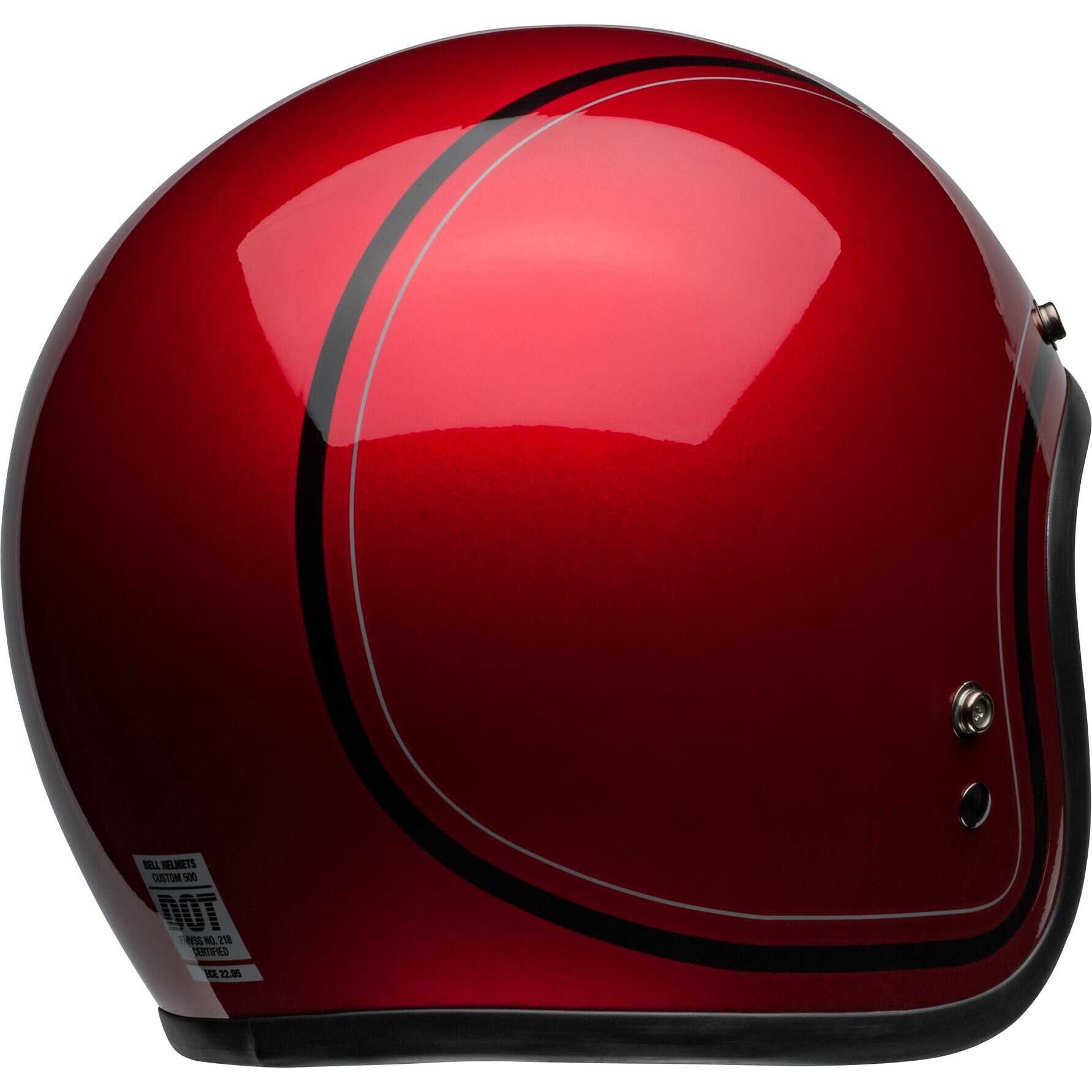Bell CUSTOM 500 CHIEF CANDY Red Jet Cafe Racer Motorcycle Helmet For ...